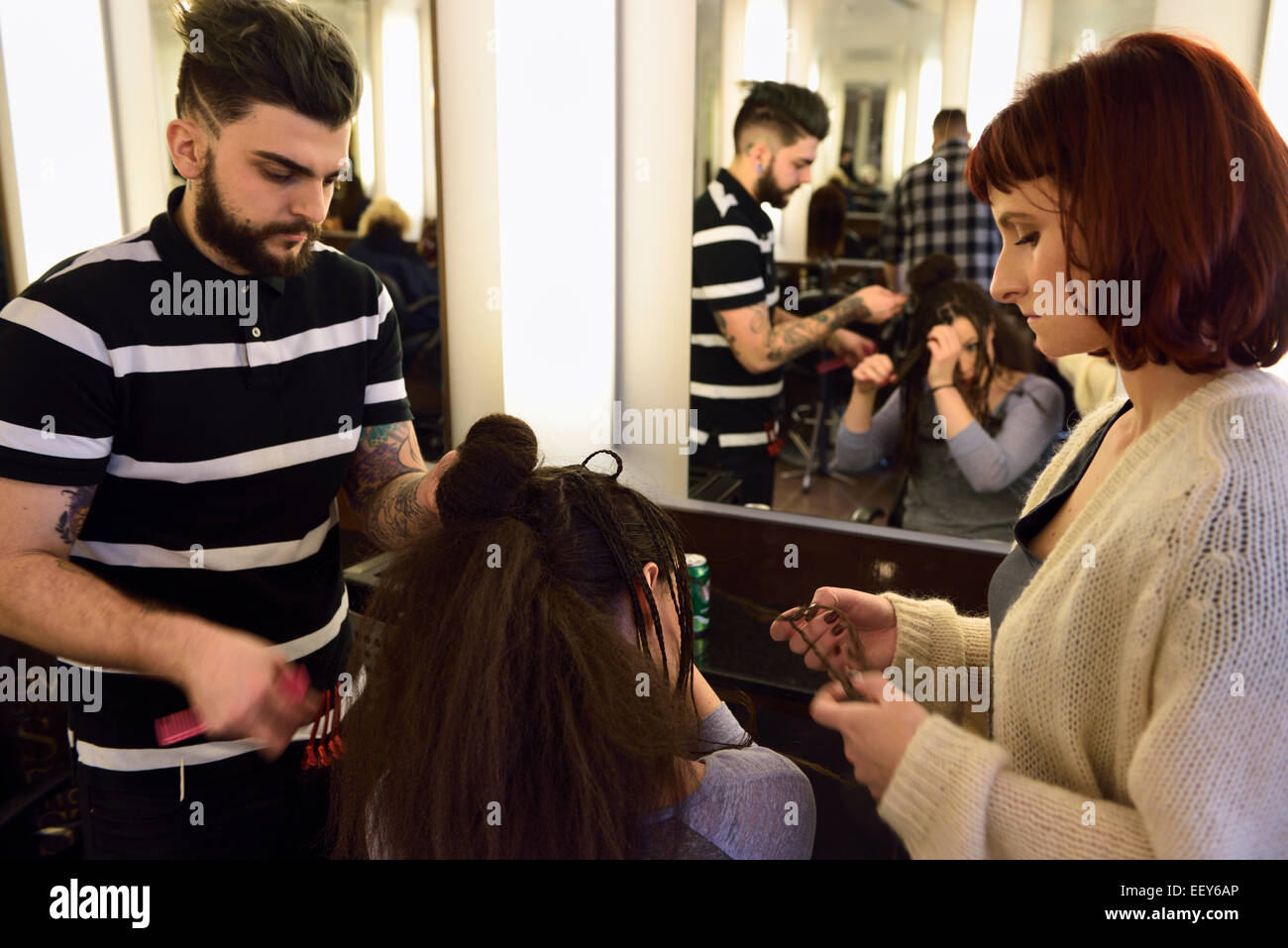 Student hairdresser training hi-res stock photography and images - Alamy