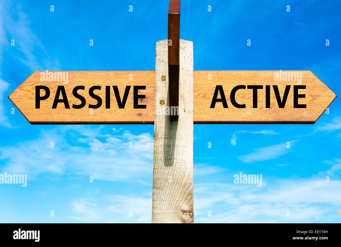 Passive versus active messages hi-res stock photography and images - Alamy