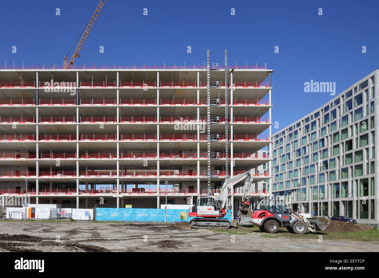 Berlin, Germany, shell of Geschaeftgebaeudes Kennedyhaus Stock Photo ...
