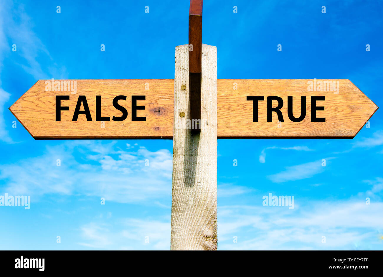 Message false versus true hi-res stock photography and images - Alamy