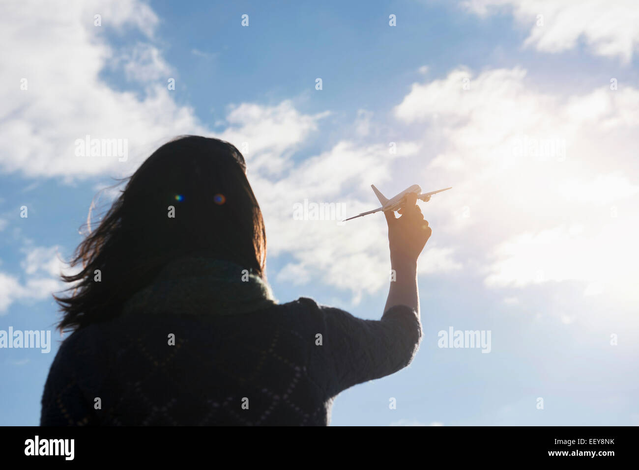 Woman model airplane hi-res stock photography and images - Alamy