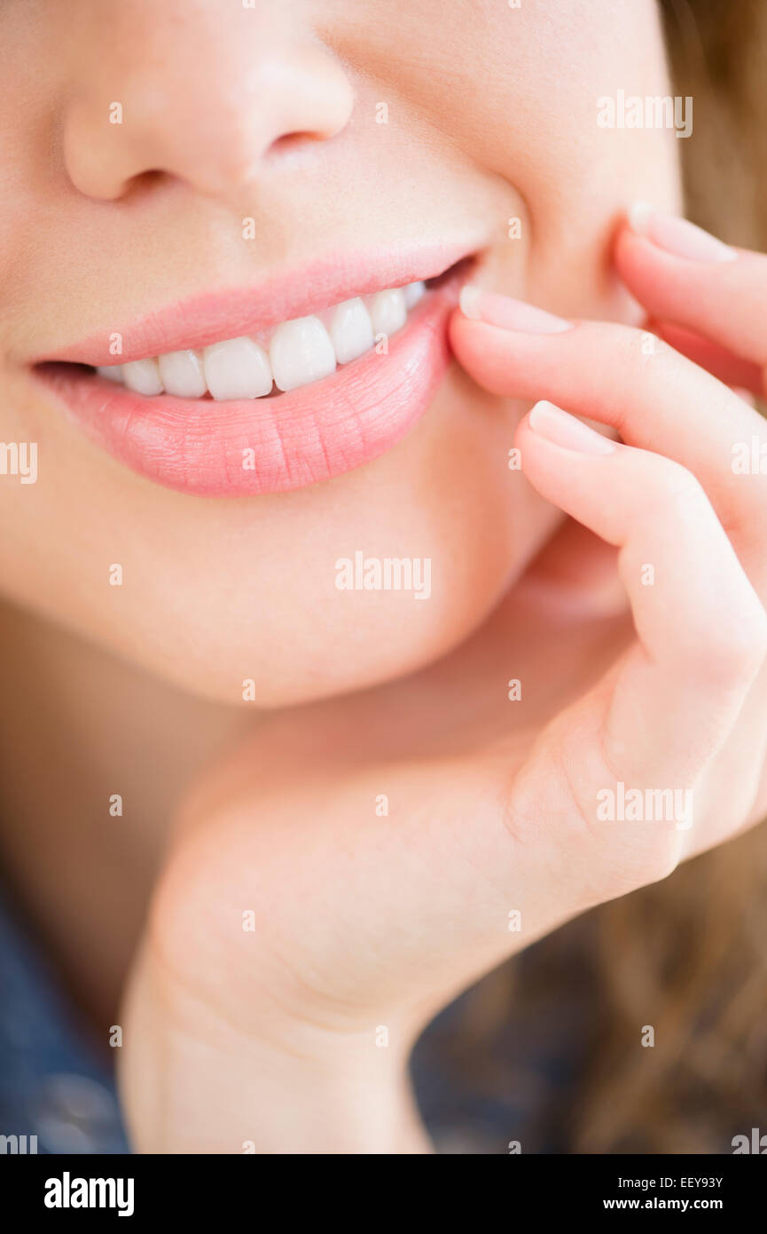 Close-up of woman's lips Stock Photo - Alamy