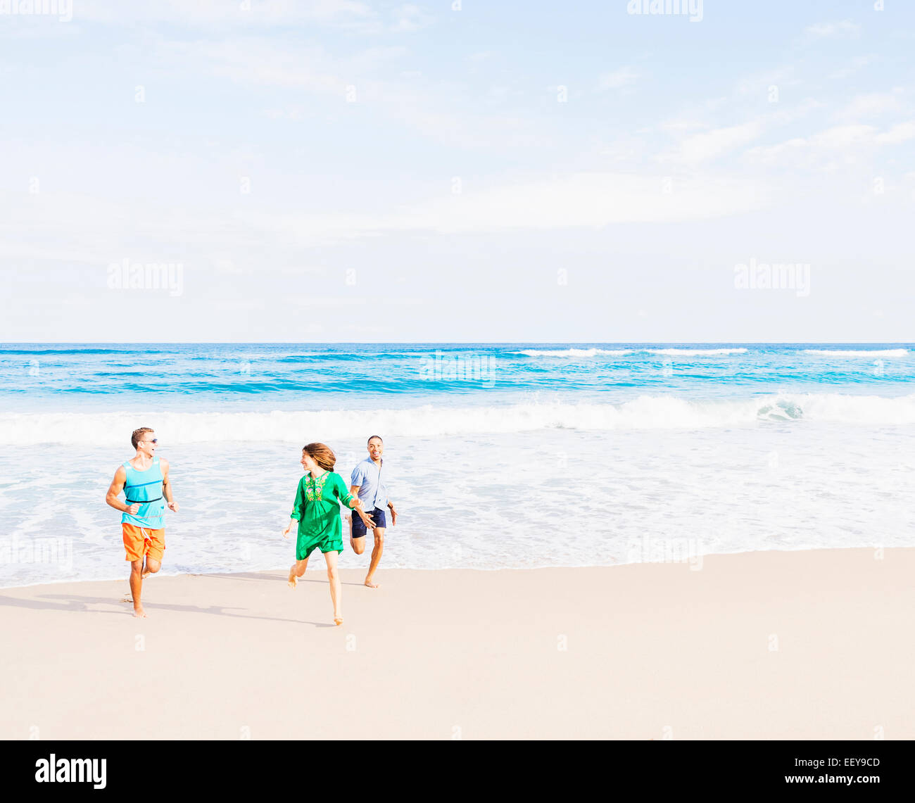 USA, Florida, Jupiter, Young people running on beach Stock Photo - Alamy