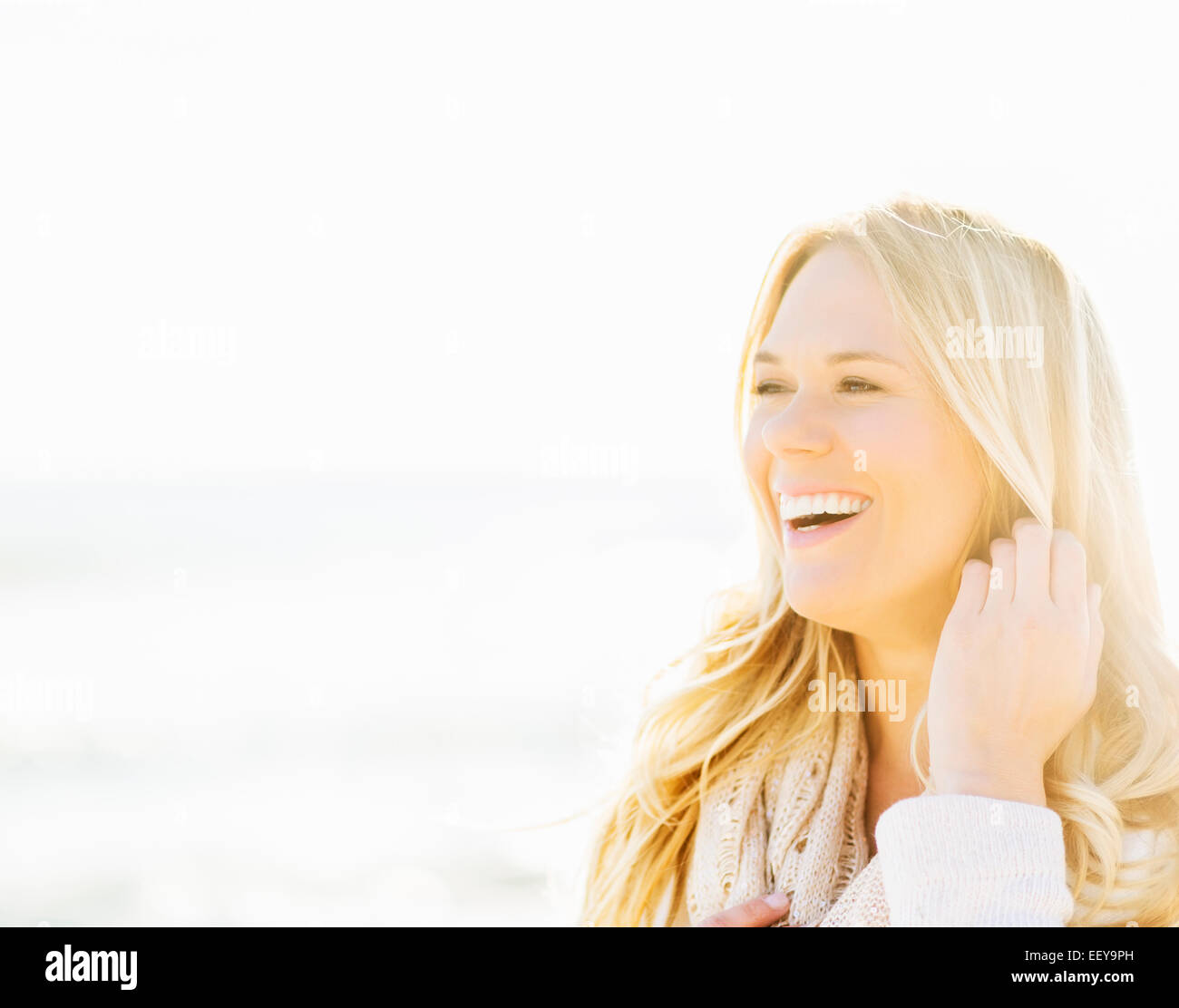 Portrait of smiling woman Stock Photo - Alamy