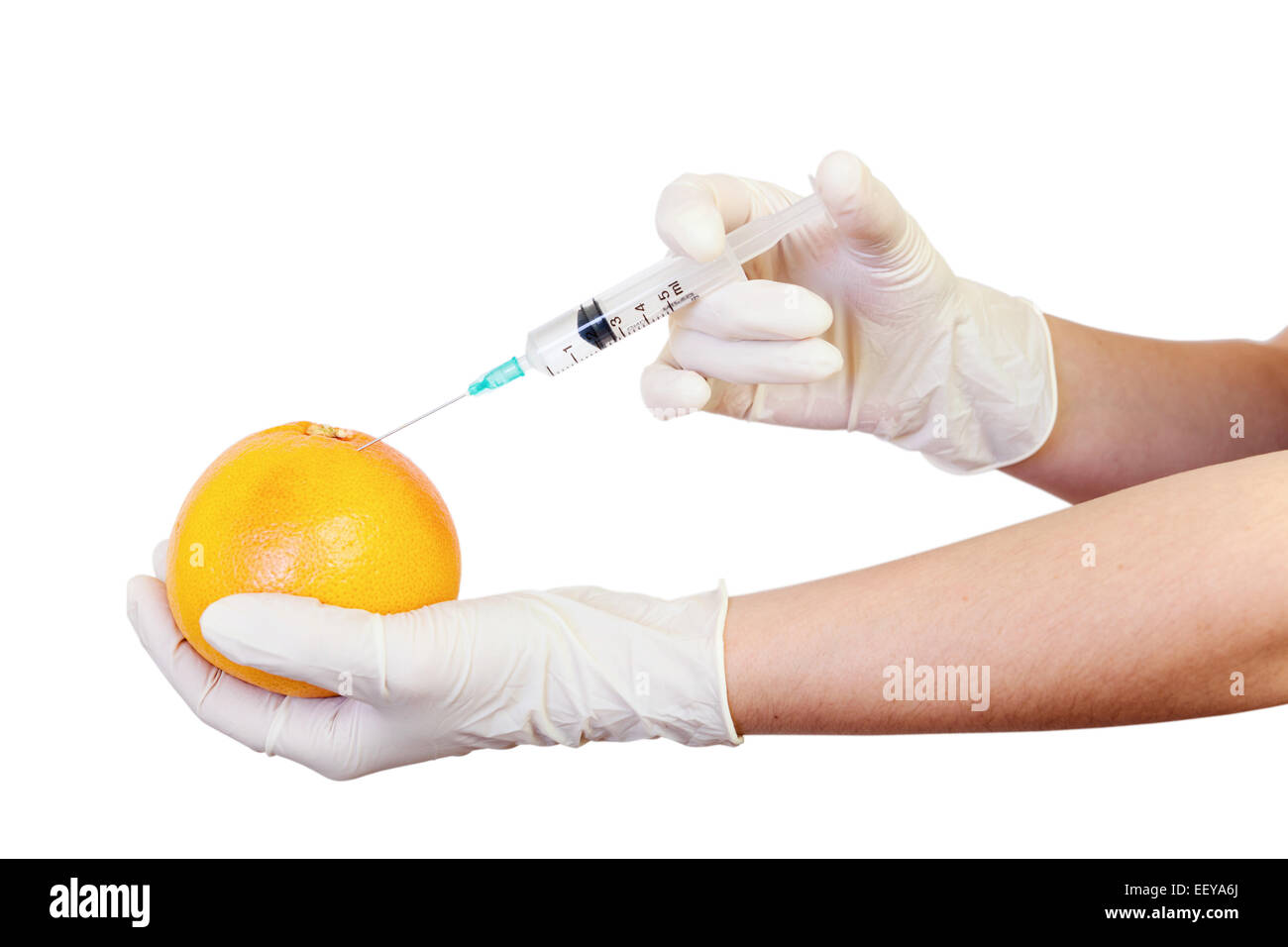 Injection into orange grapefruit Stock Photo - Alamy