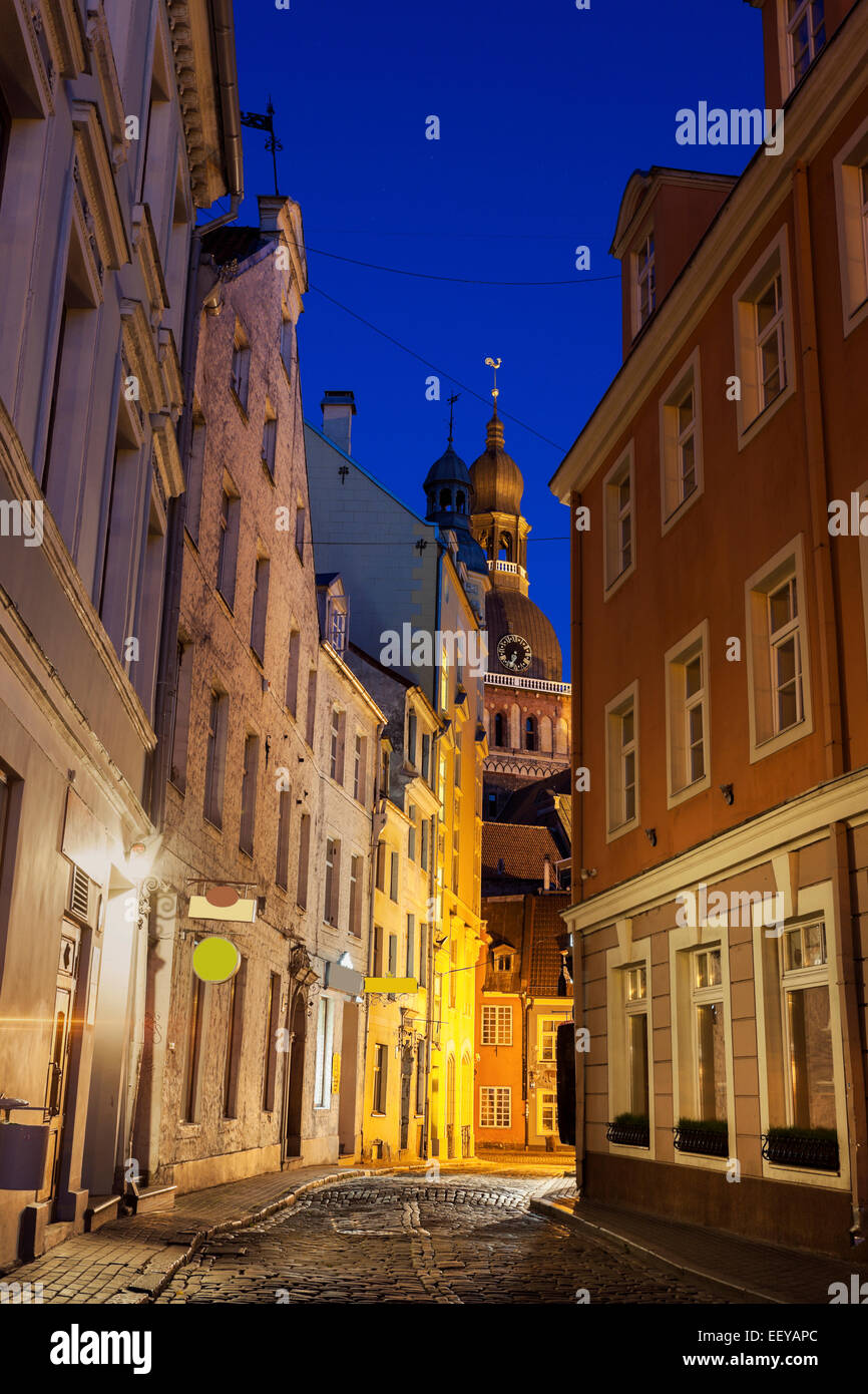 Latvia riga cobbled street hi-res stock photography and images - Alamy