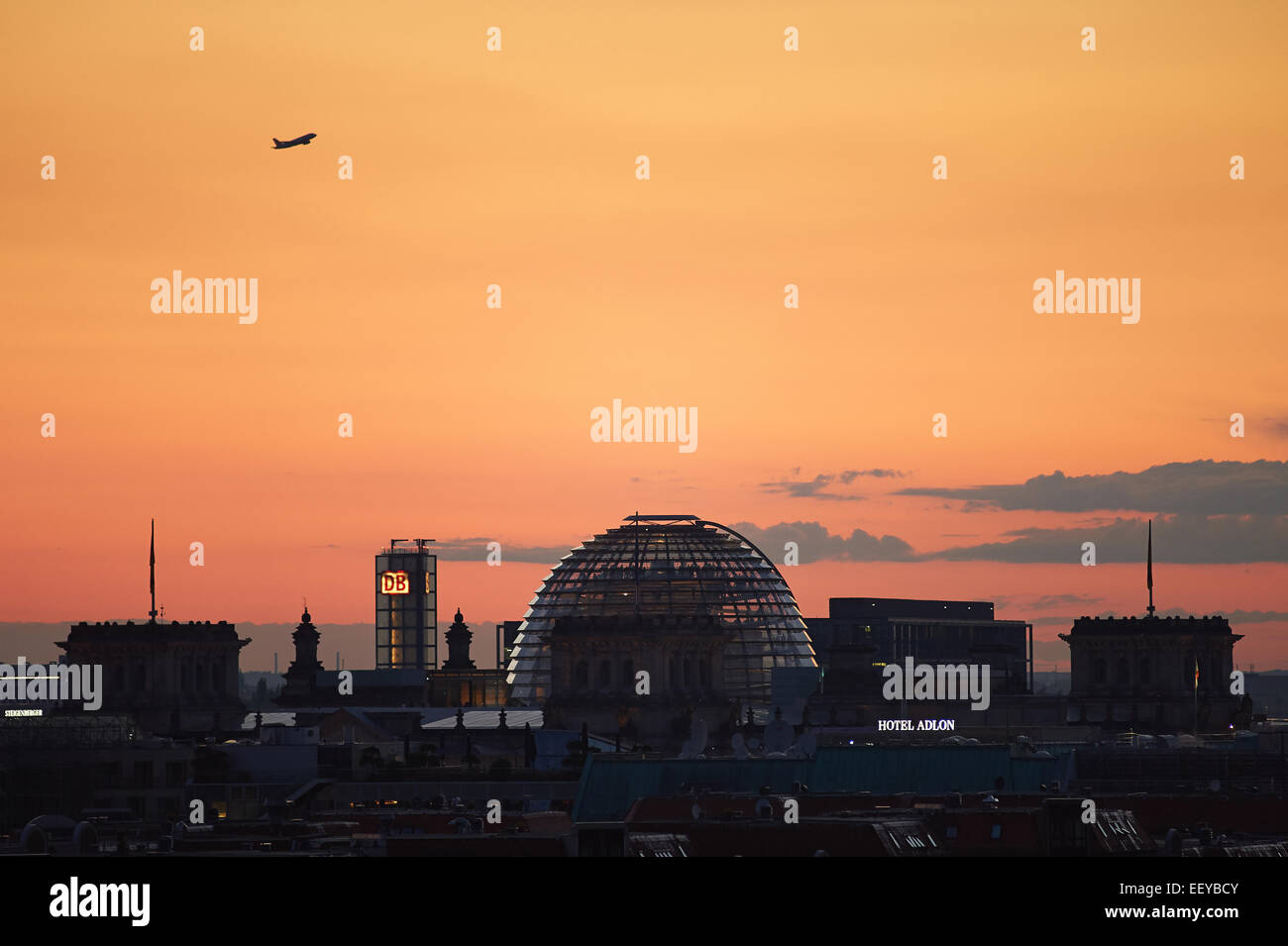 Berlin, Germany, sunset over Berlin Stock Photo - Alamy