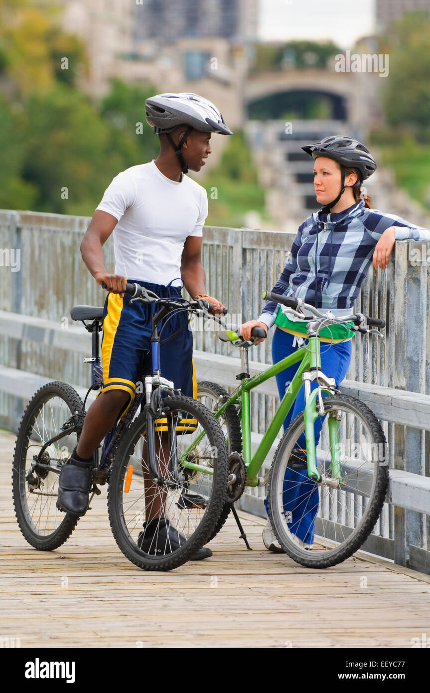 Friends destinations bridges bikes hi-res stock photography and images ...