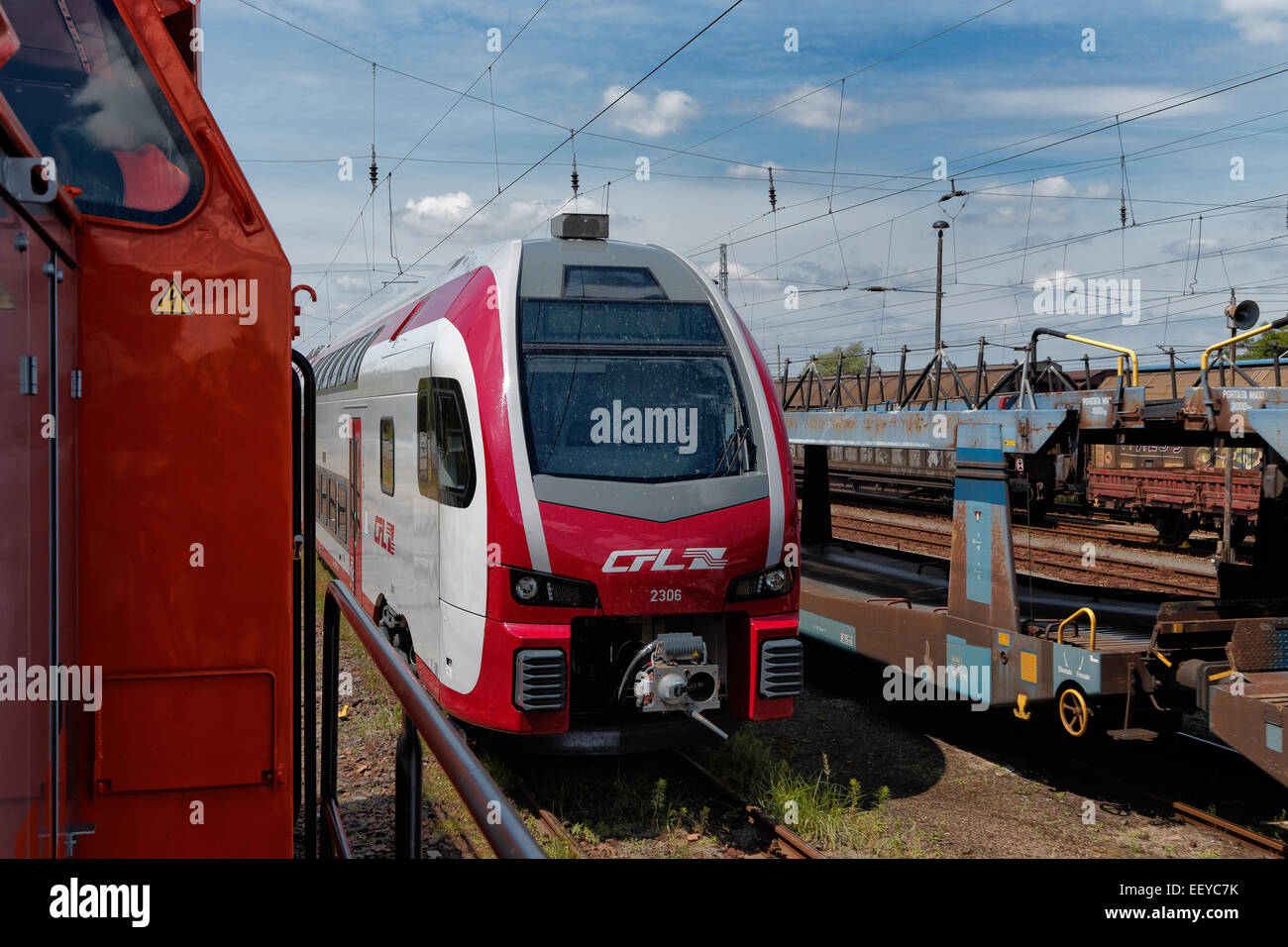 Wustermark, Germany, double-deck electric multiple CFL Stock Photo - Alamy