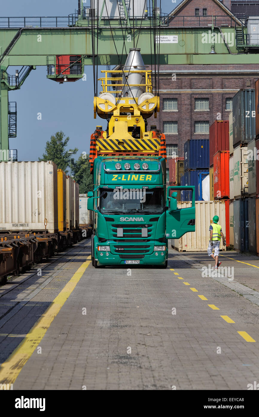 Berlin, Germany, Container Terminal Westhafen Stock Photo - Alamy