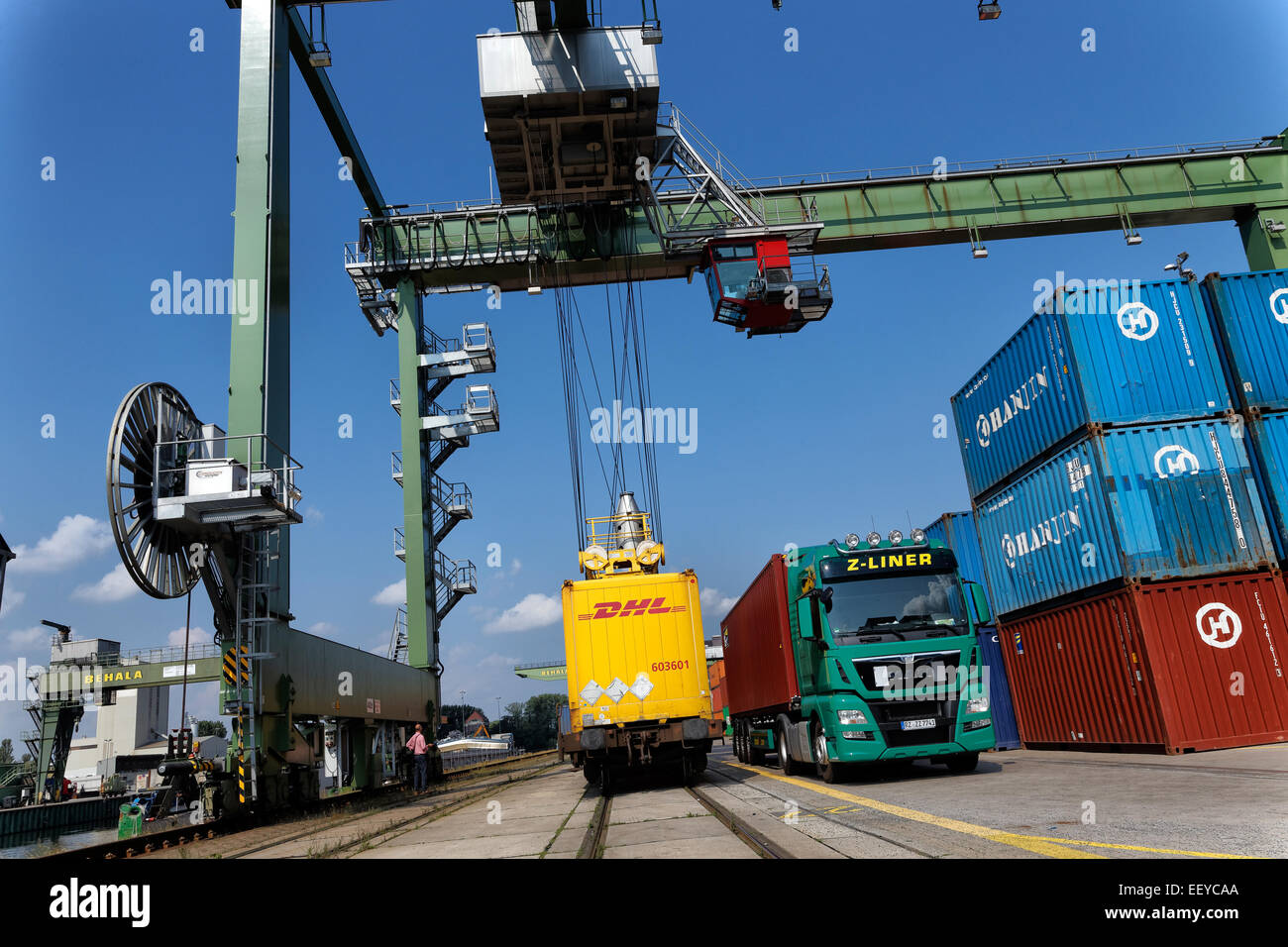 Berlin, Germany, Container Terminal Westhafen Stock Photo - Alamy