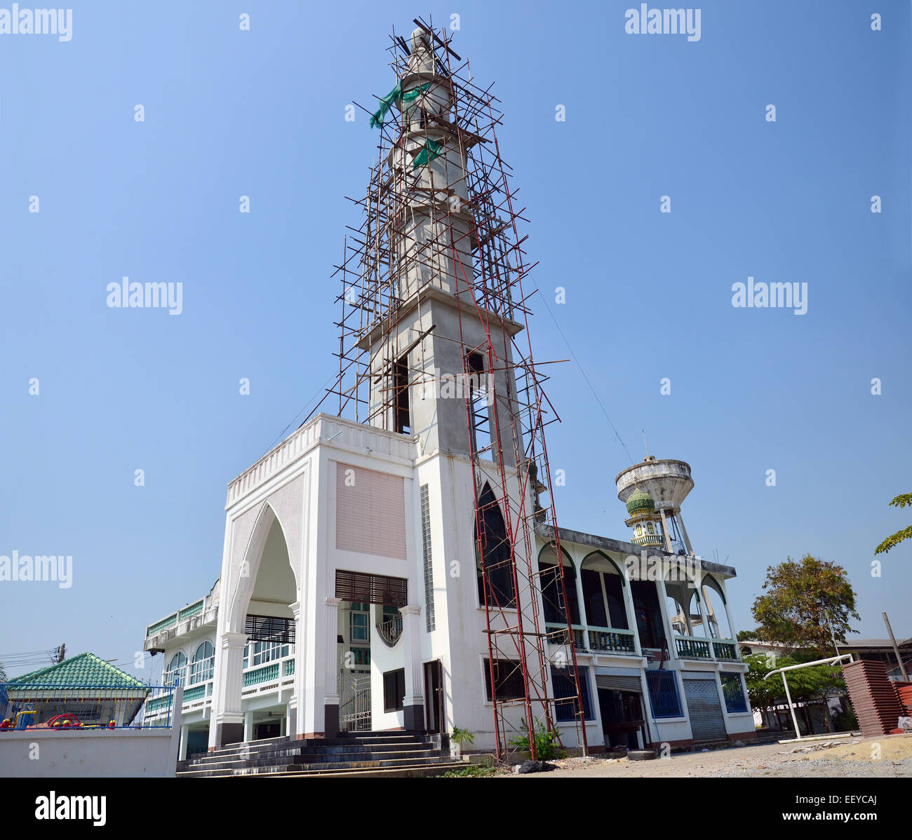 Construction and Build Mosque in Thailand Stock Photo - Alamy