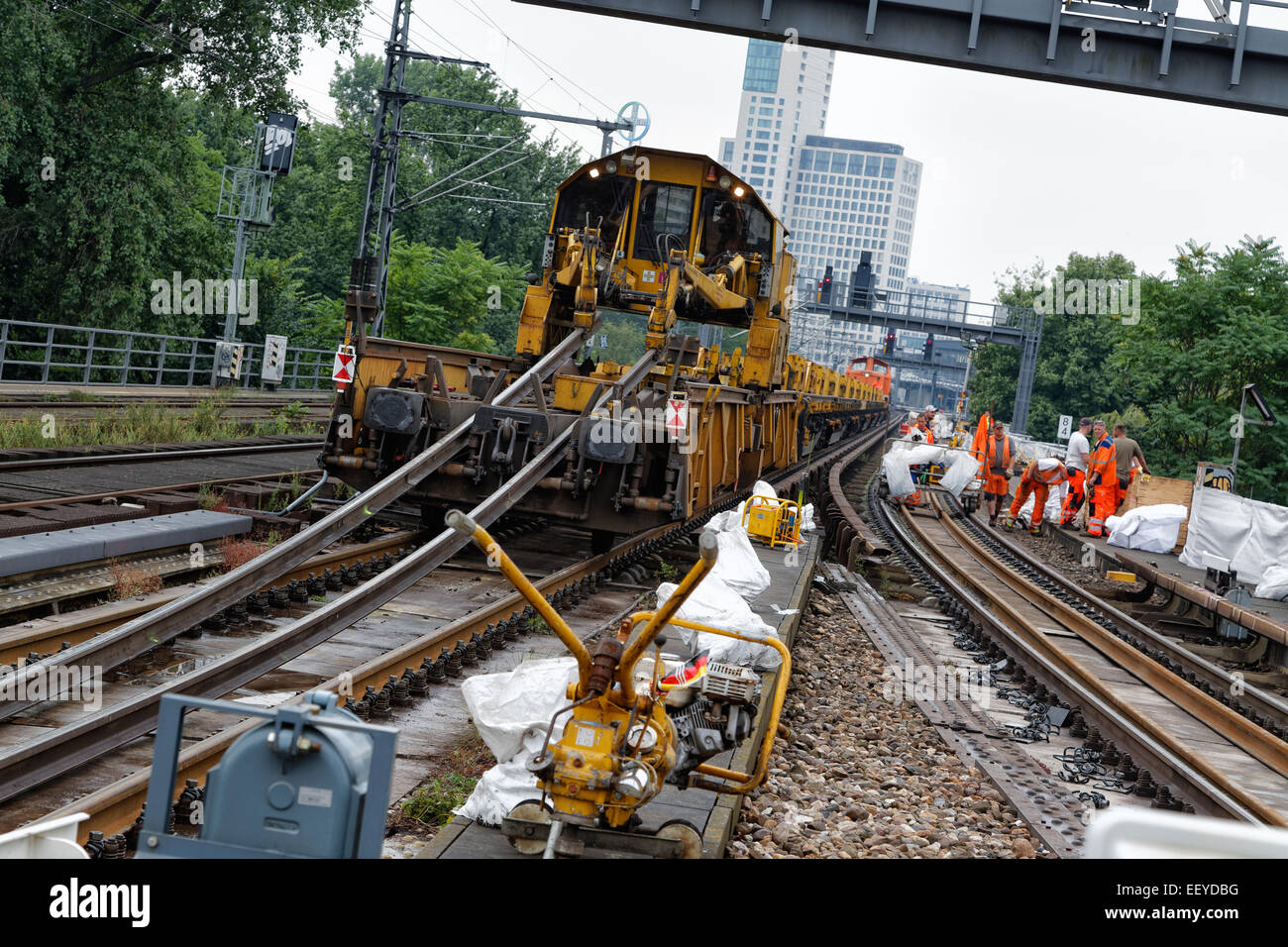 Man laying on train tracks hi-res stock photography and images - Alamy