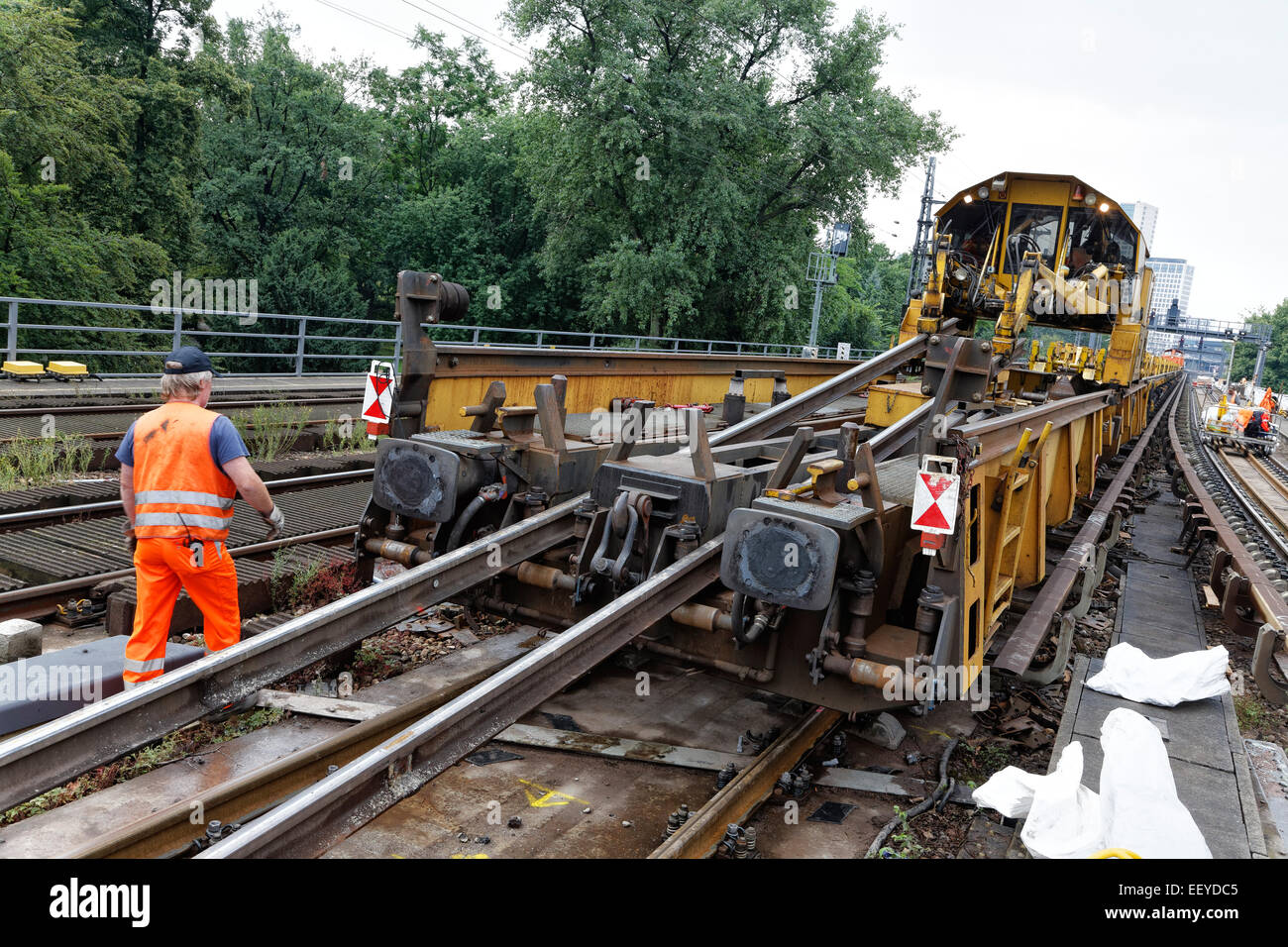 Berlin, Germany, track renewal on the Berlin Stadtbahn Stock Photo - Alamy