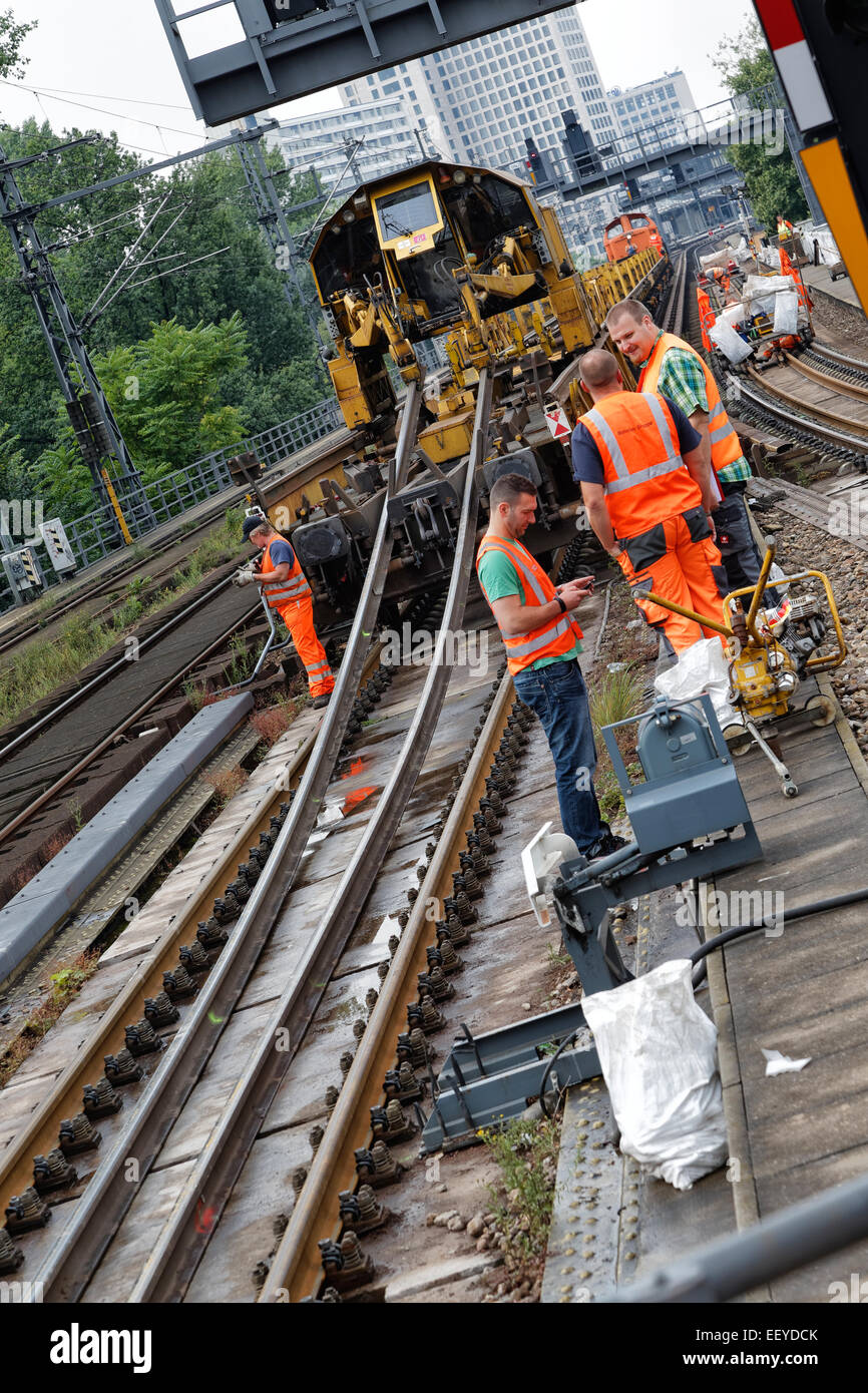 Berlin, Germany, track renewal on the Berlin Stadtbahn Stock Photo - Alamy