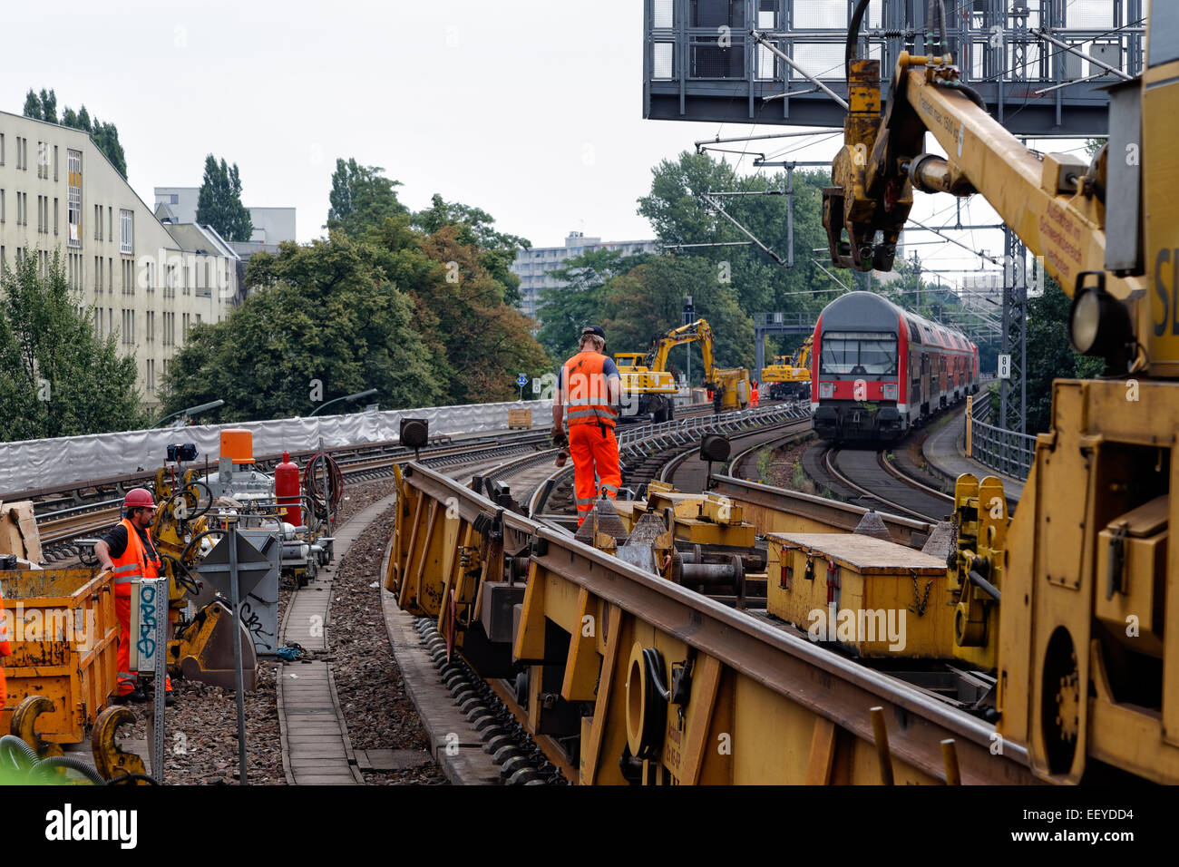 Berlin, Germany, track renewal on the Berlin Stadtbahn Stock Photo - Alamy