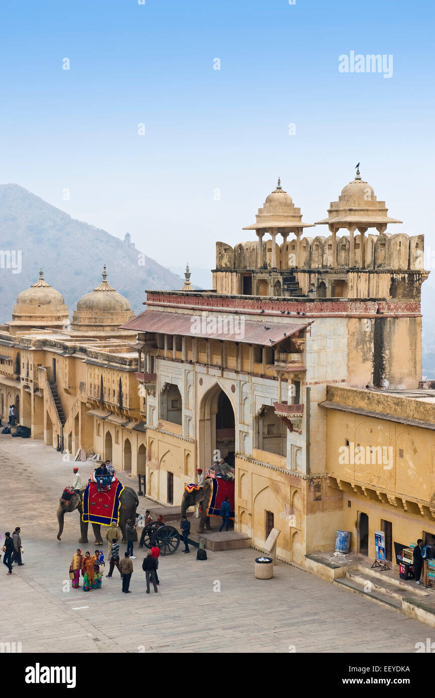 India, Rajasthan, Jaipur, Amber Place and Fort Stock Photo - Alamy