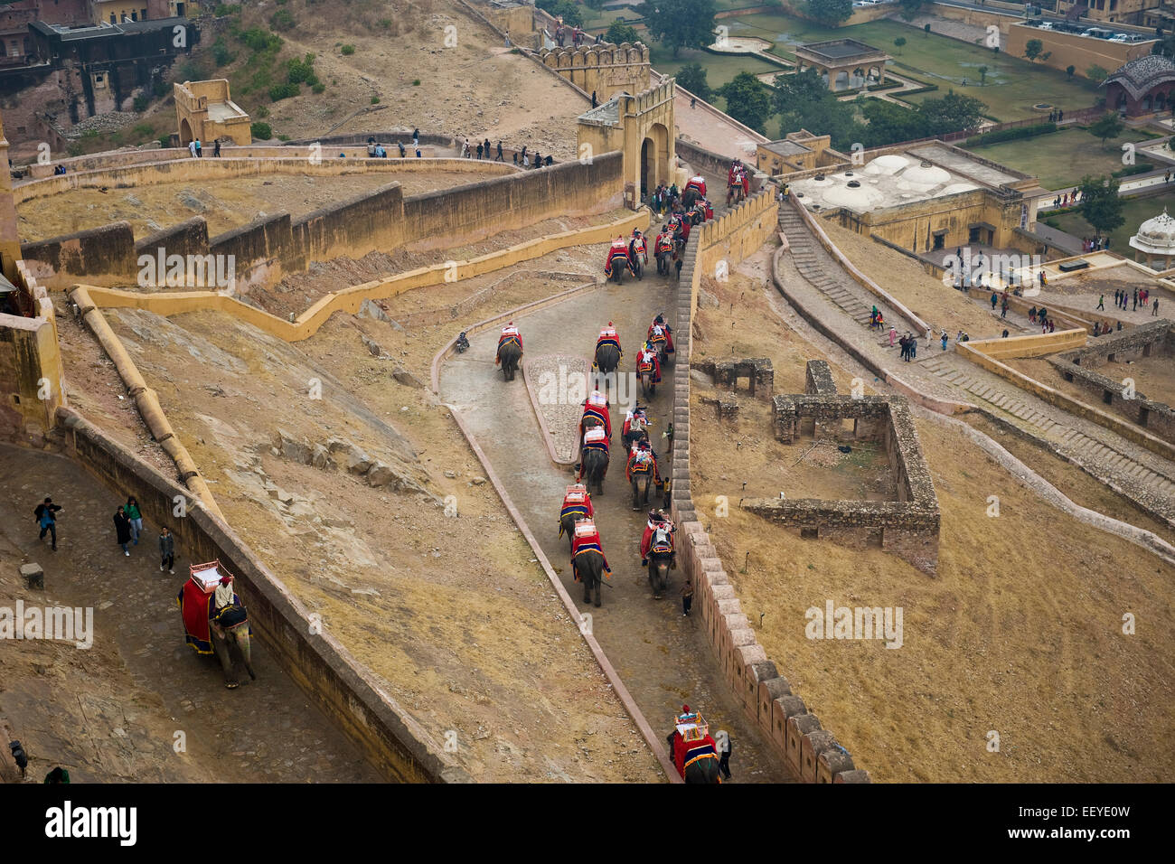 India, Rajasthan, Jaipur, Amber Place and Fort Stock Photo - Alamy