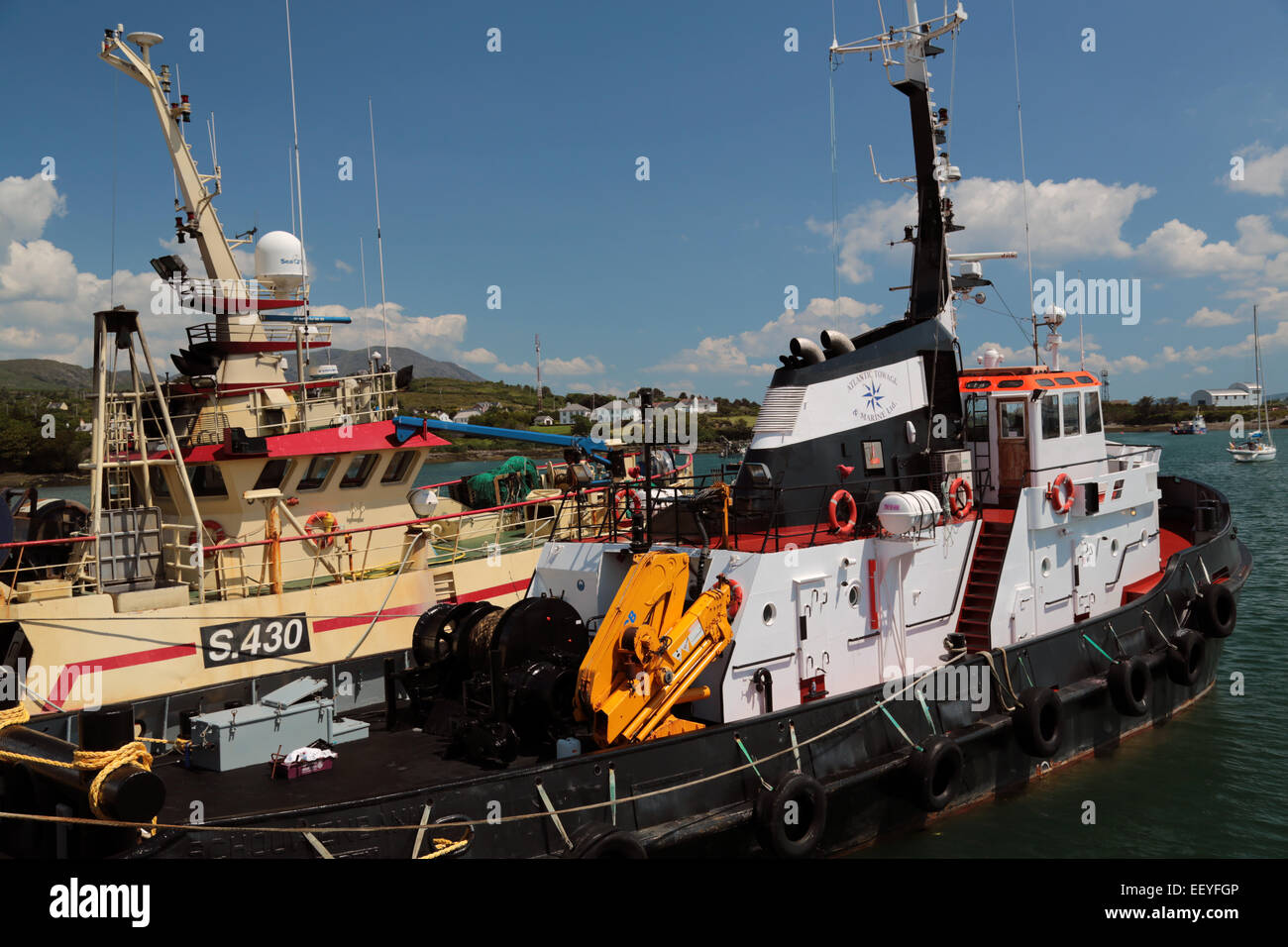 Castletown Berehaven Boats in Harbour Stock Photo - Alamy