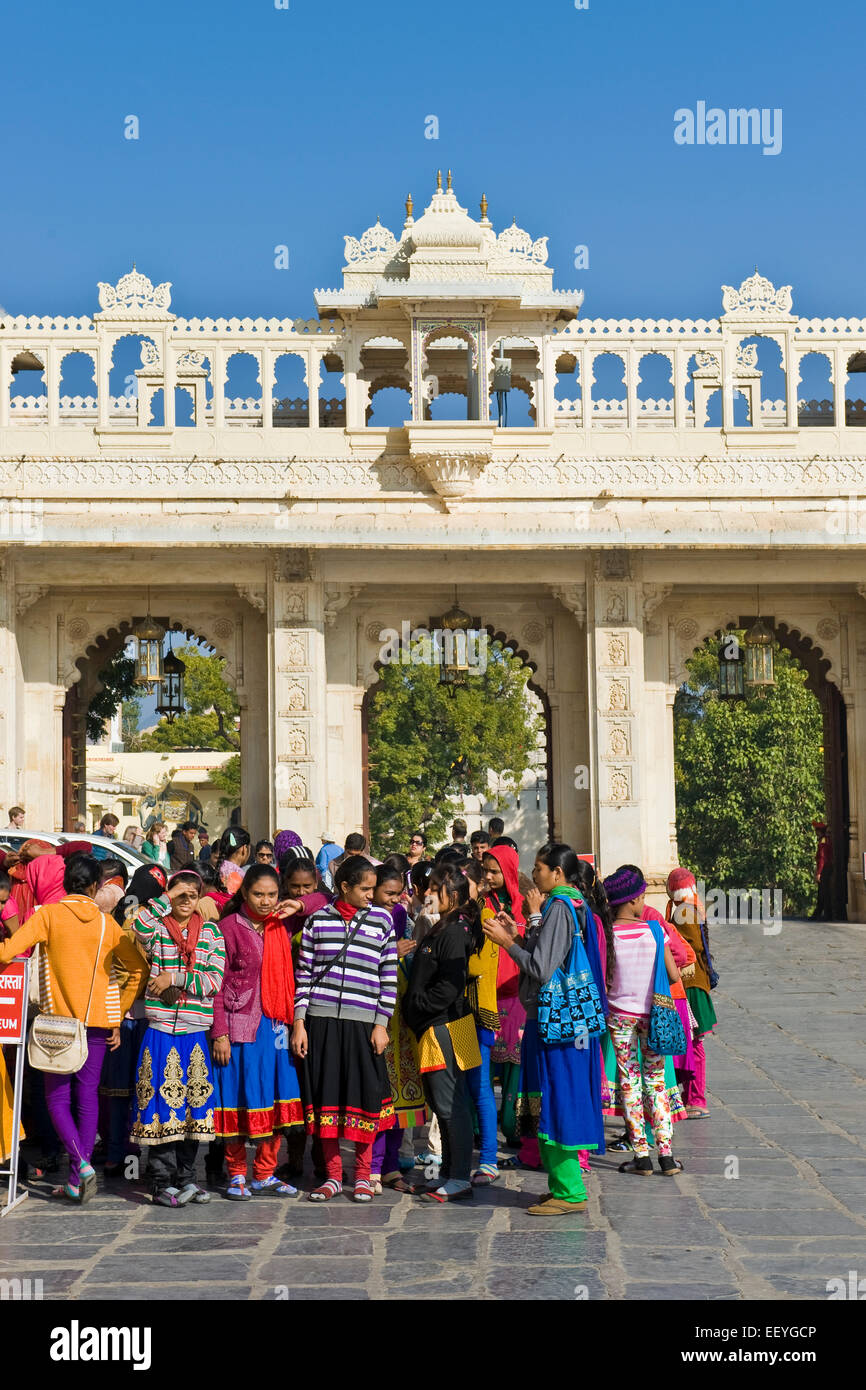 India, Rajasthan, Udaipur, City palace, girls Stock Photo - Alamy