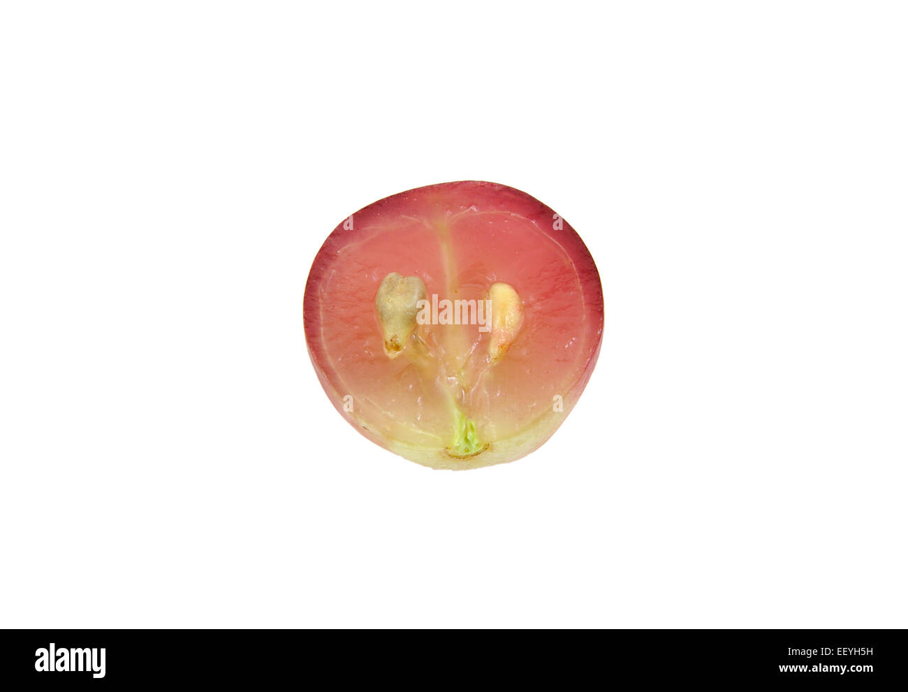 Half red grape isolated on white Stock Photo - Alamy