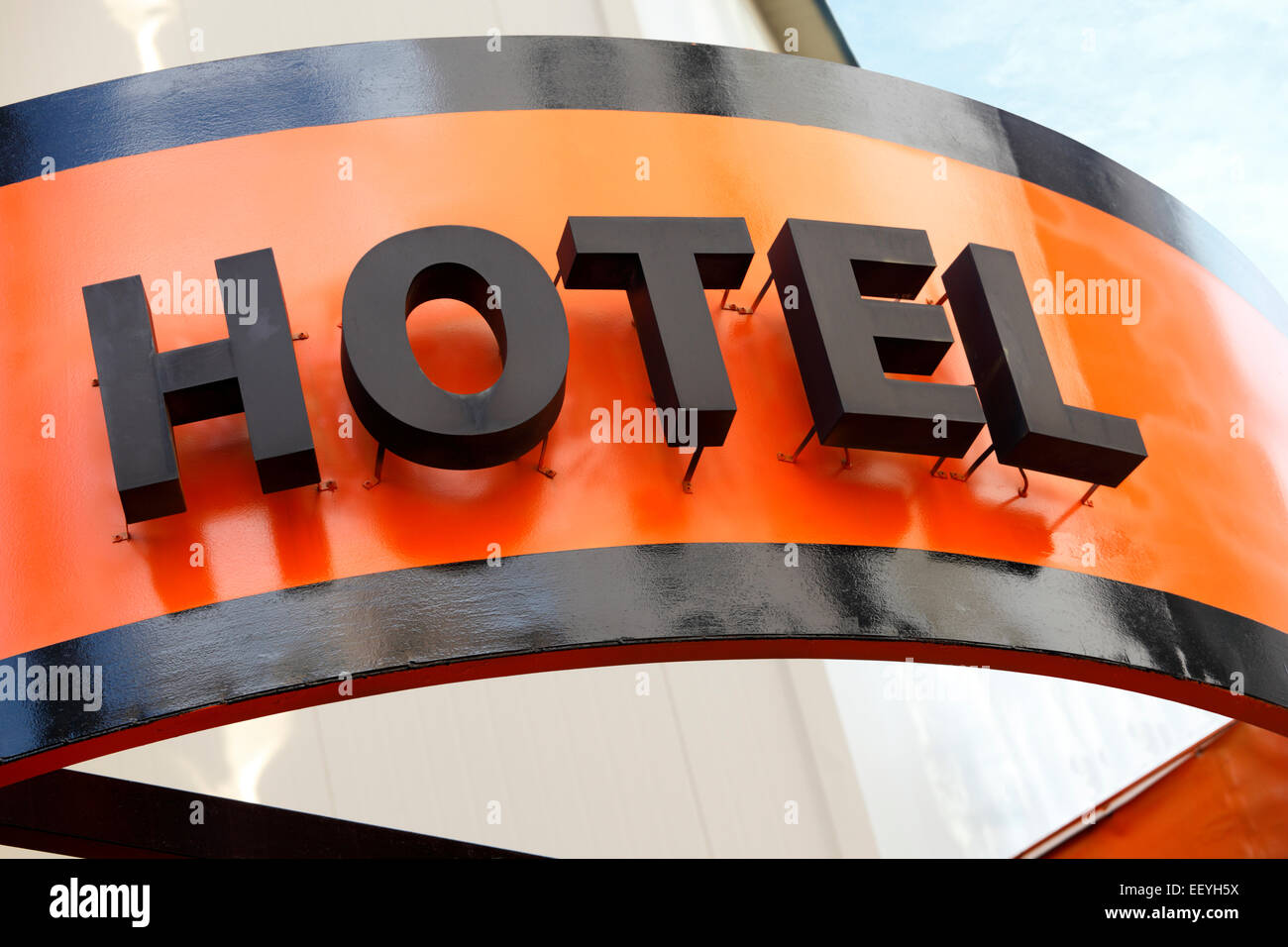 Hotel entrance sign Stock Photo - Alamy