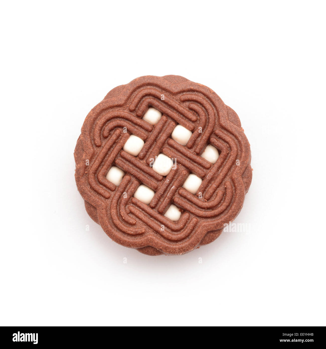 cocoa cream biscuit on white Stock Photo - Alamy