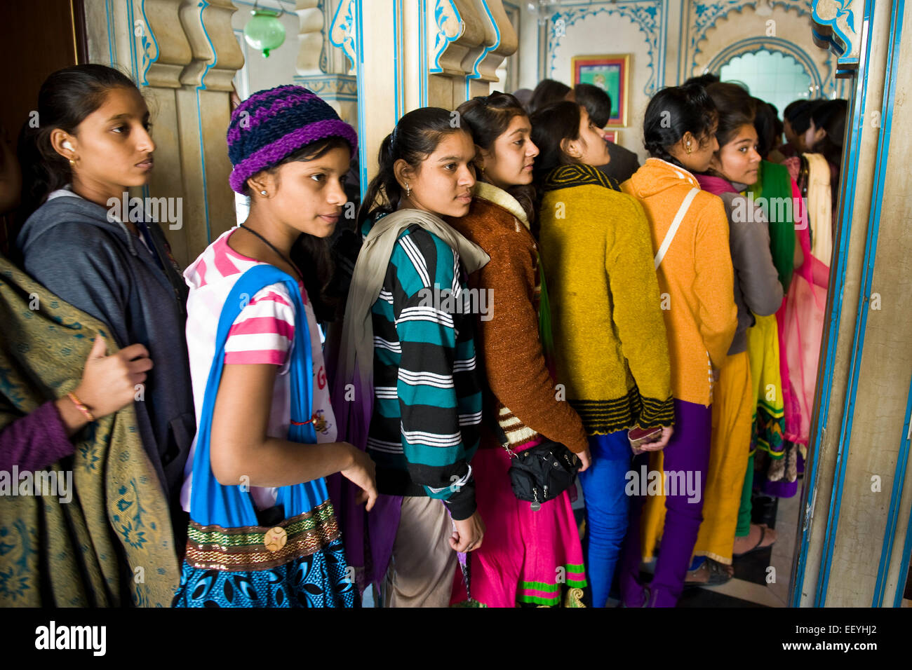 India, Rajasthan, Udaipur, City palace, girls Stock Photo - Alamy