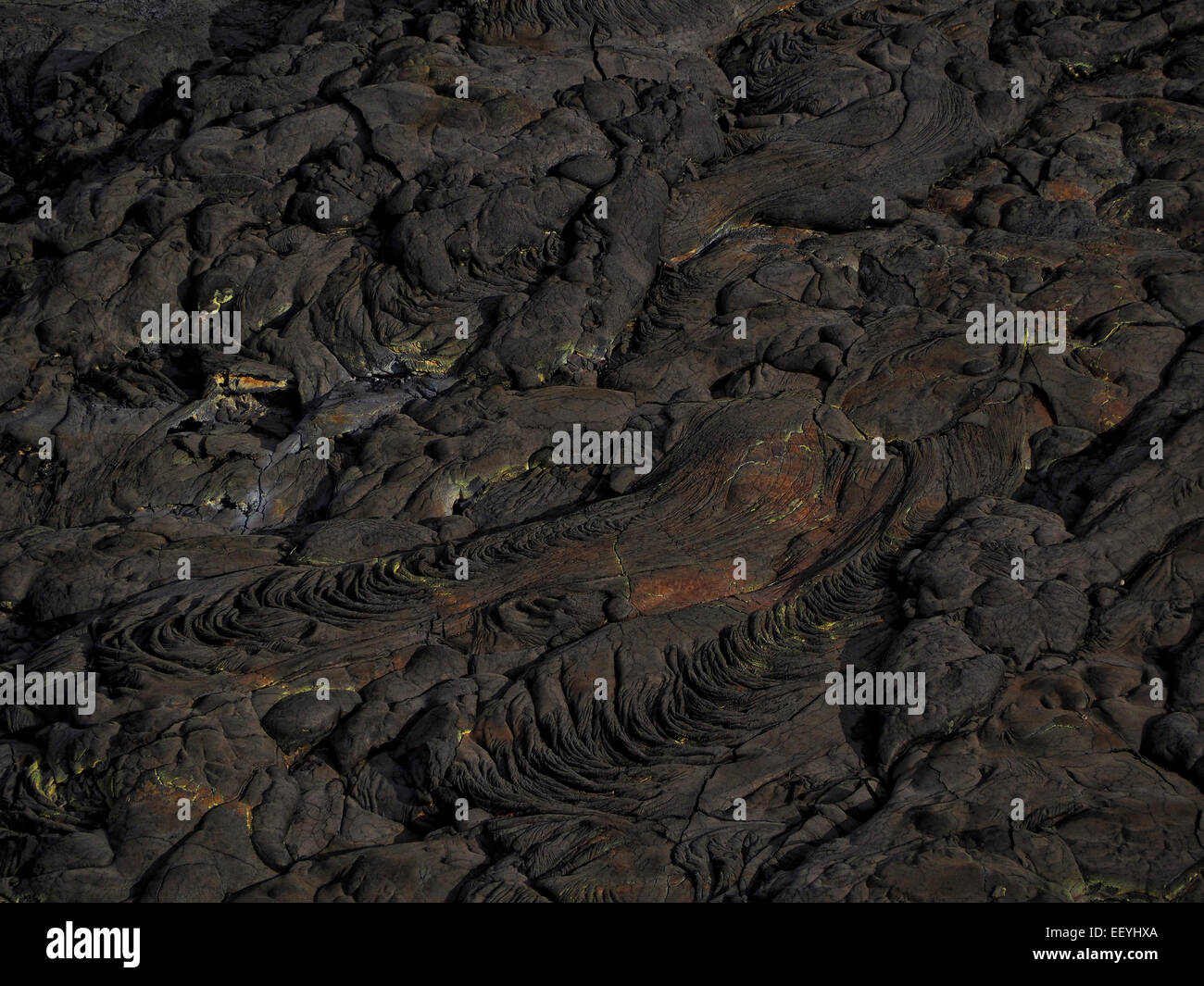 Lava patterns in the Erta Ale volcano area. The lava flow formed ...