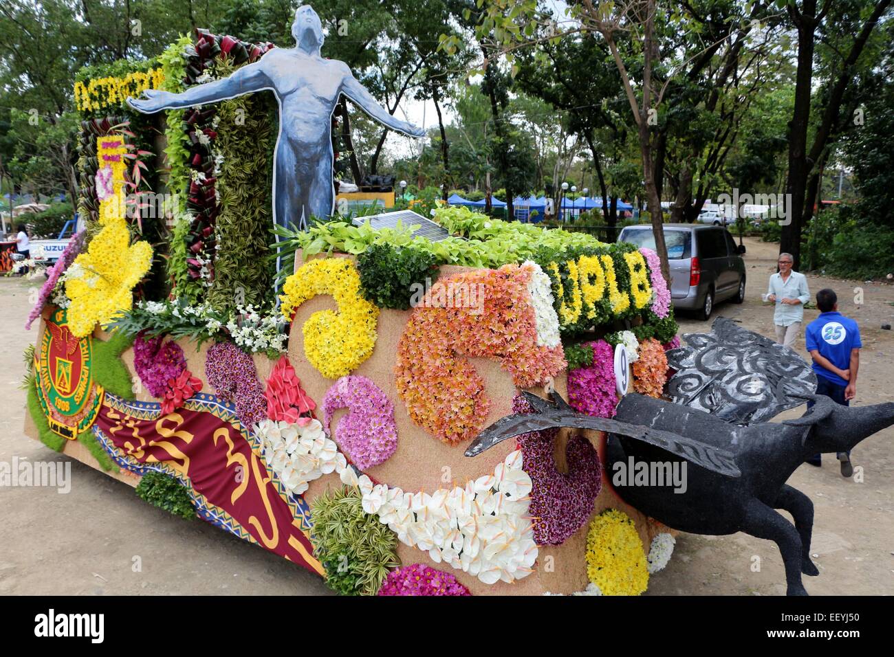 Float parade in the streets of Quezon City for the First Float making ...