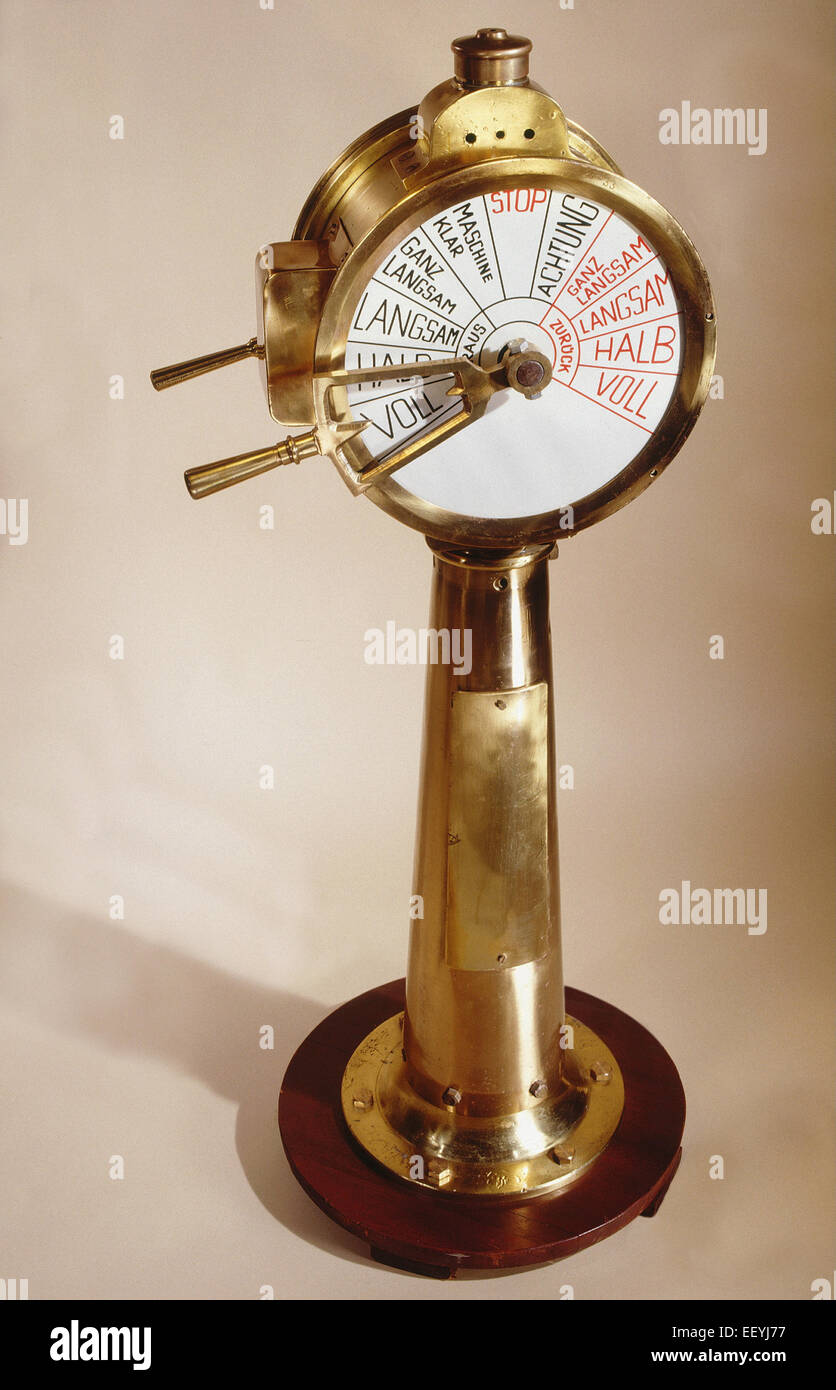 Hamburg, Germany, Engine Telegraph Stock Photo - Alamy