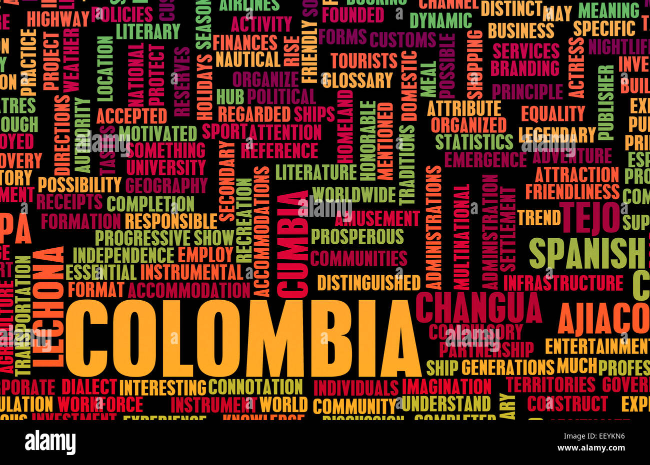 Colombia as a Country Abstract Art Concept Stock Photo - Alamy
