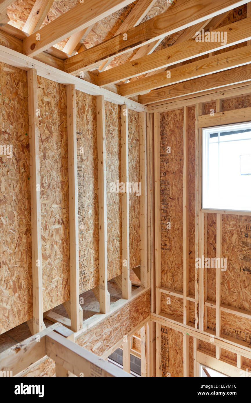 Framing in new home construction Stock Photo - Alamy
