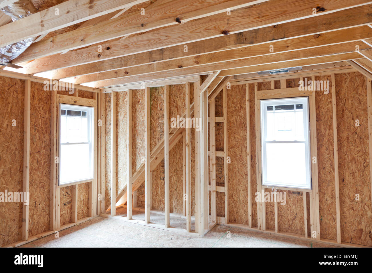 Framing in new home construction Stock Photo - Alamy