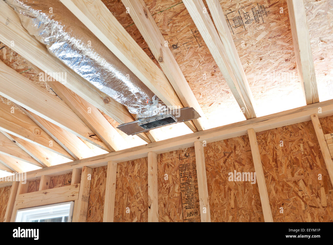 HVAC tubing for a new home under contruction Stock Photo - Alamy