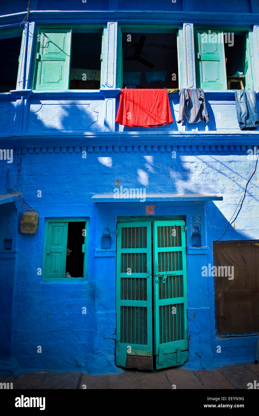 India, Rajasthan, Jodhpur, traditional house Stock Photo - Alamy