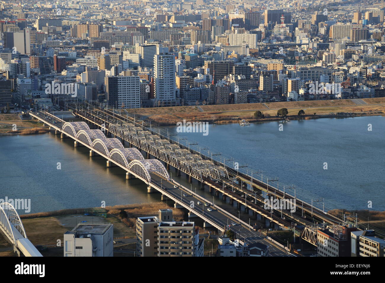 This image of Osaka, Japan was captured in January 2015 Stock Photo - Alamy