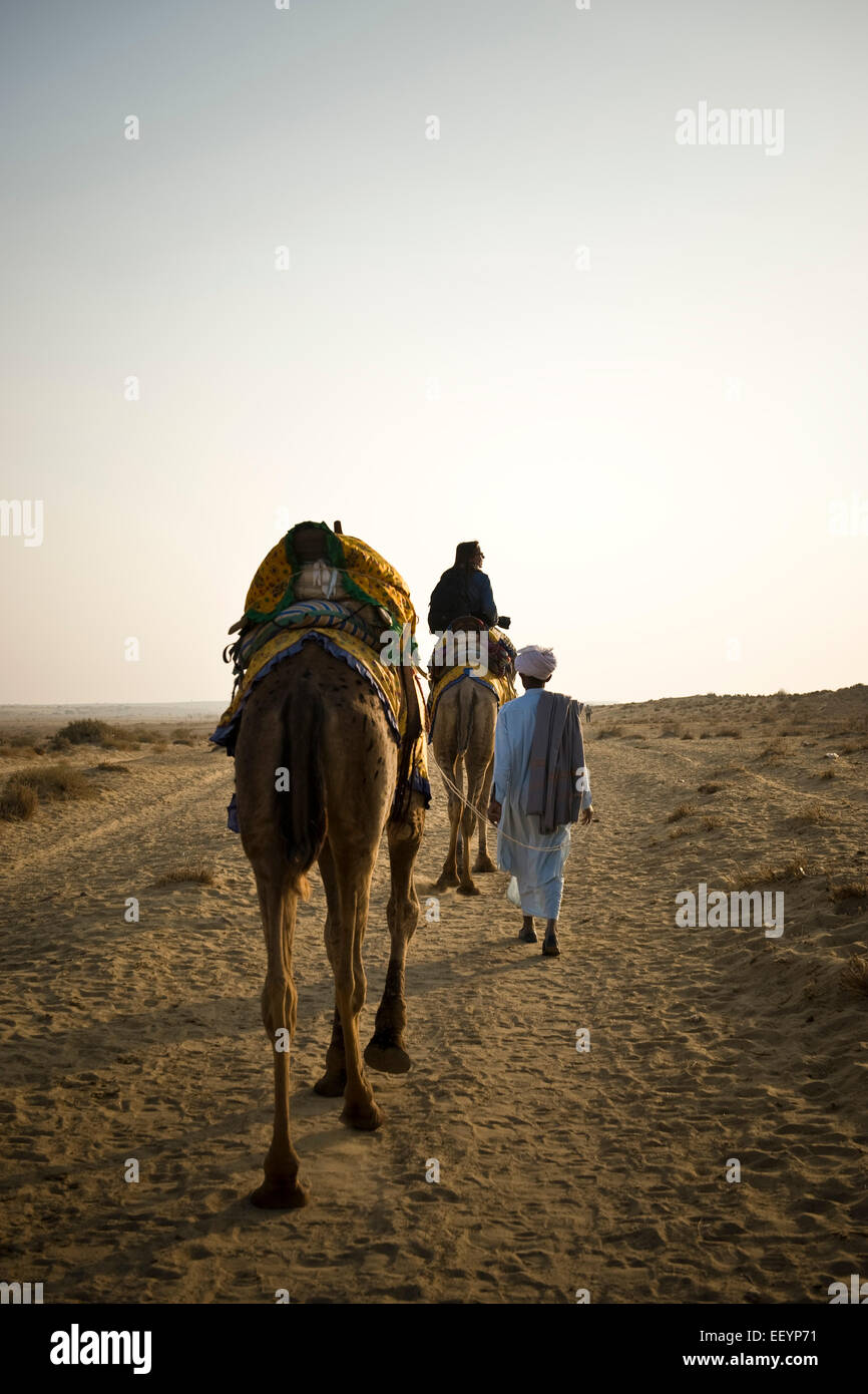 India, Rajasthan, Jaisalmer, Camel Ride Stock Photo - Alamy
