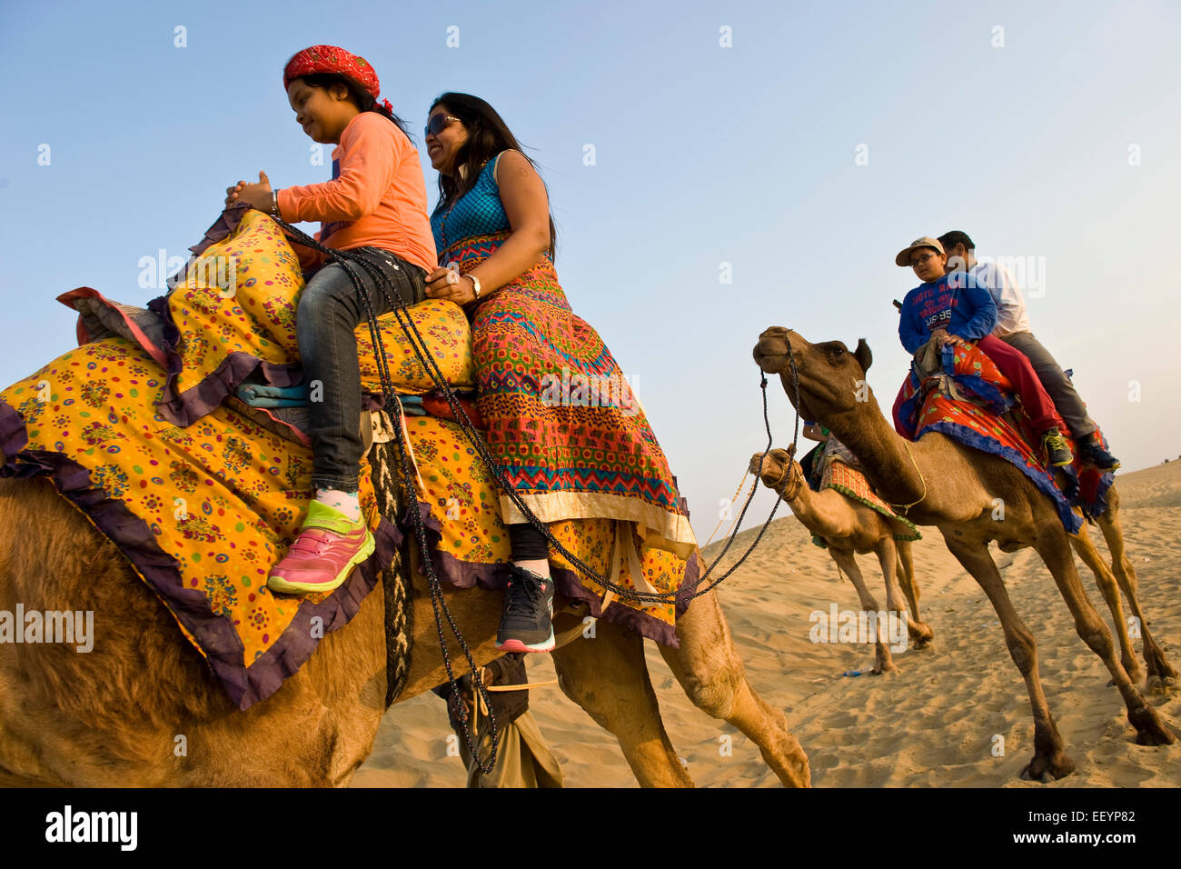 India, Rajasthan, Jaisalmer, Camel Ride Stock Photo - Alamy