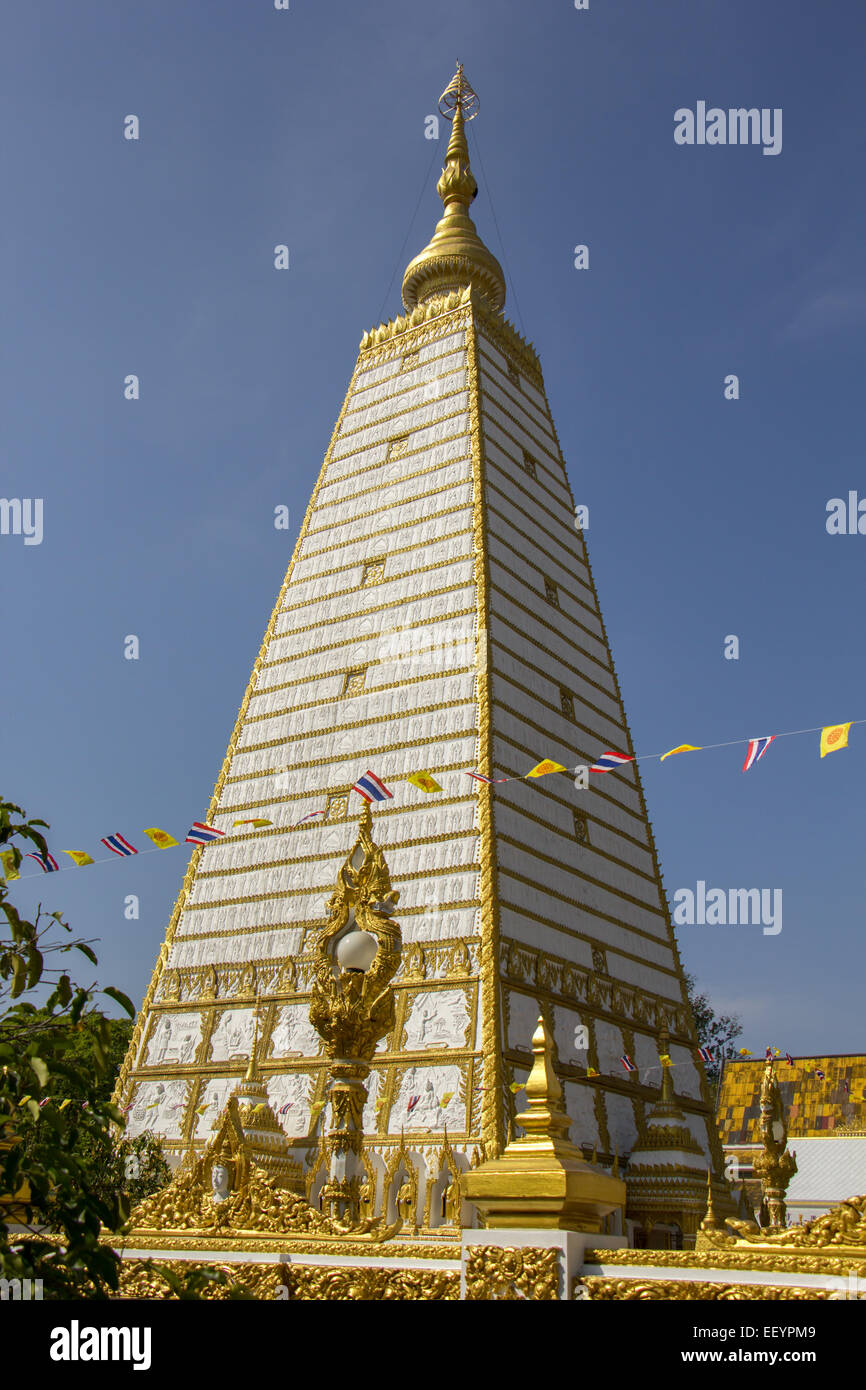 The White Pagoda, golden, white, sky, blue, square Stock Photo - Alamy