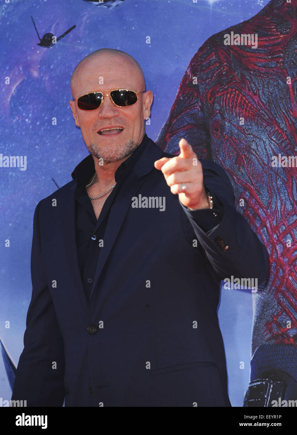 Film Premiere of Guardians of the Galaxy Featuring: Michael Rooker ...