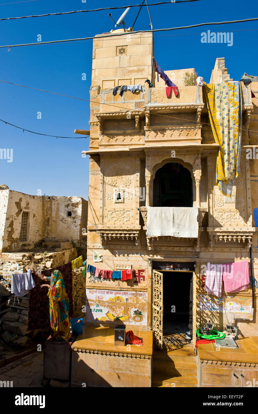 India, Rajasthan, Jaisalmer, traditional house Stock Photo - Alamy