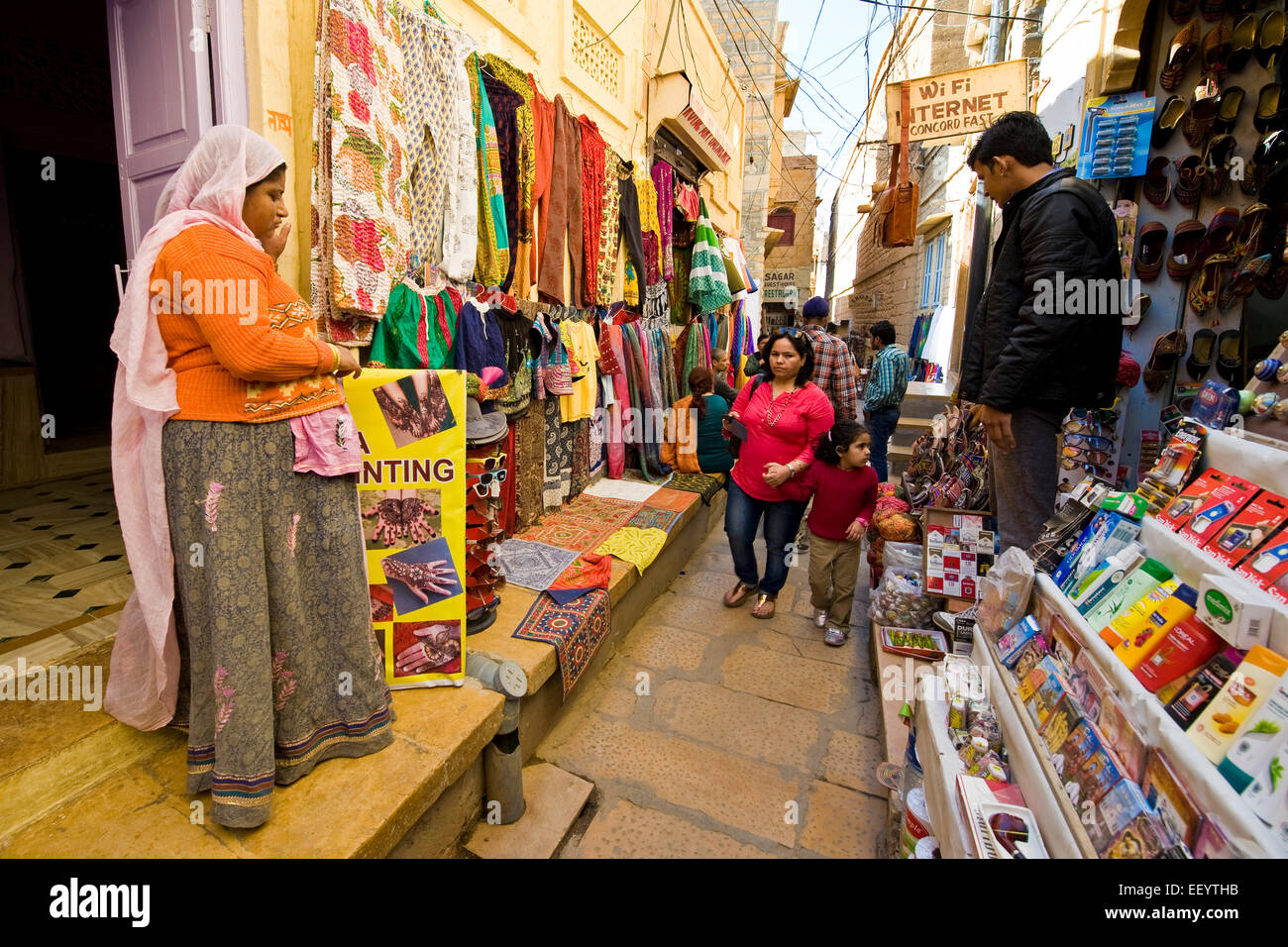 India, Rajasthan, Jaisalmer, local market Stock Photo - Alamy