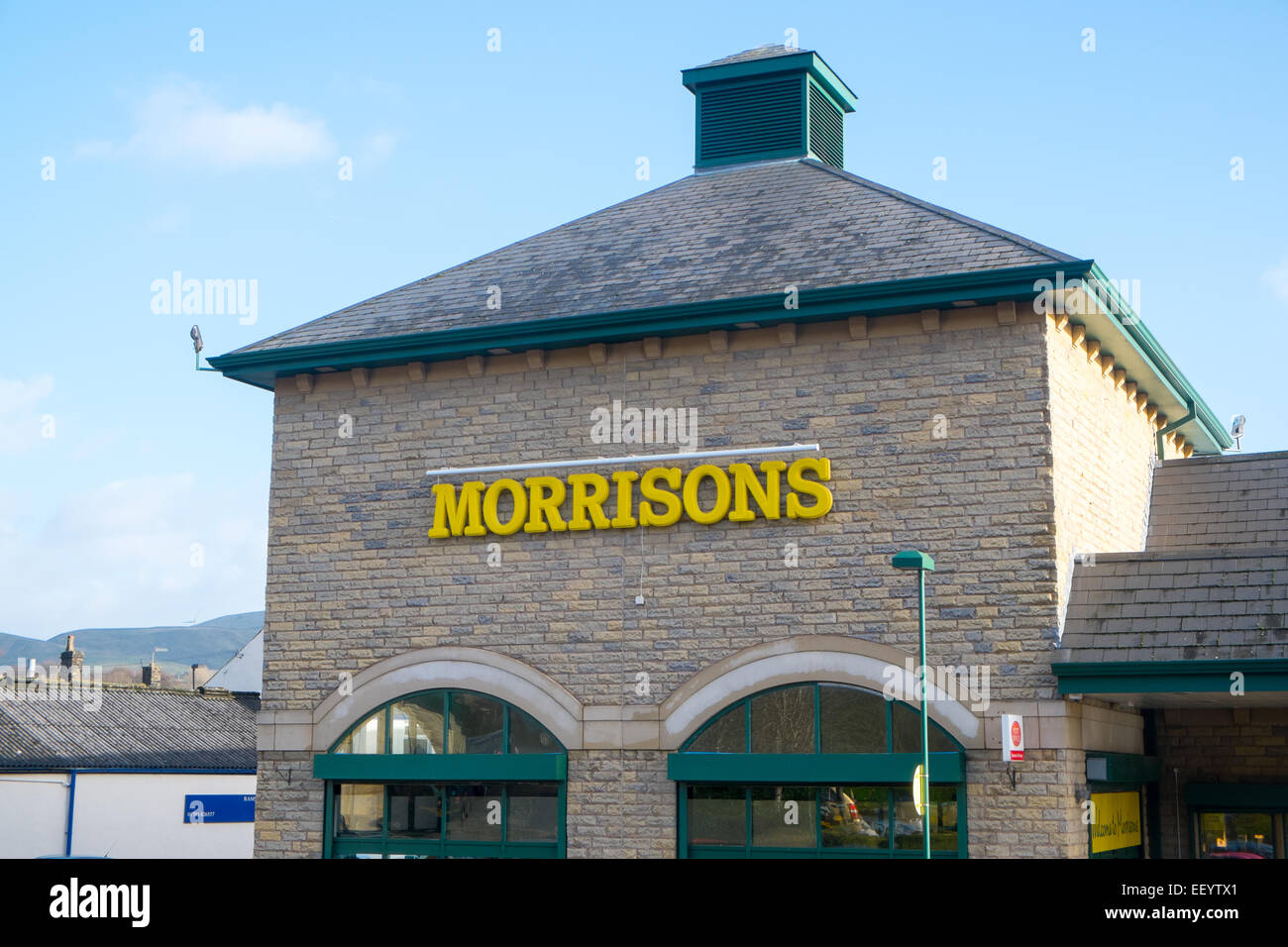 Morrisons supermarket, a branch in Ramsbottom, Lancashire, England ...