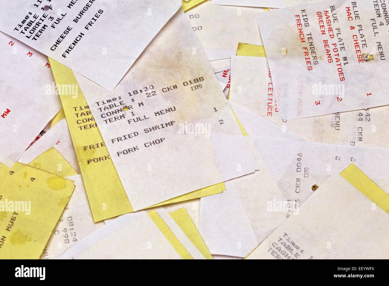 Order tickets hi-res stock photography and images - Alamy