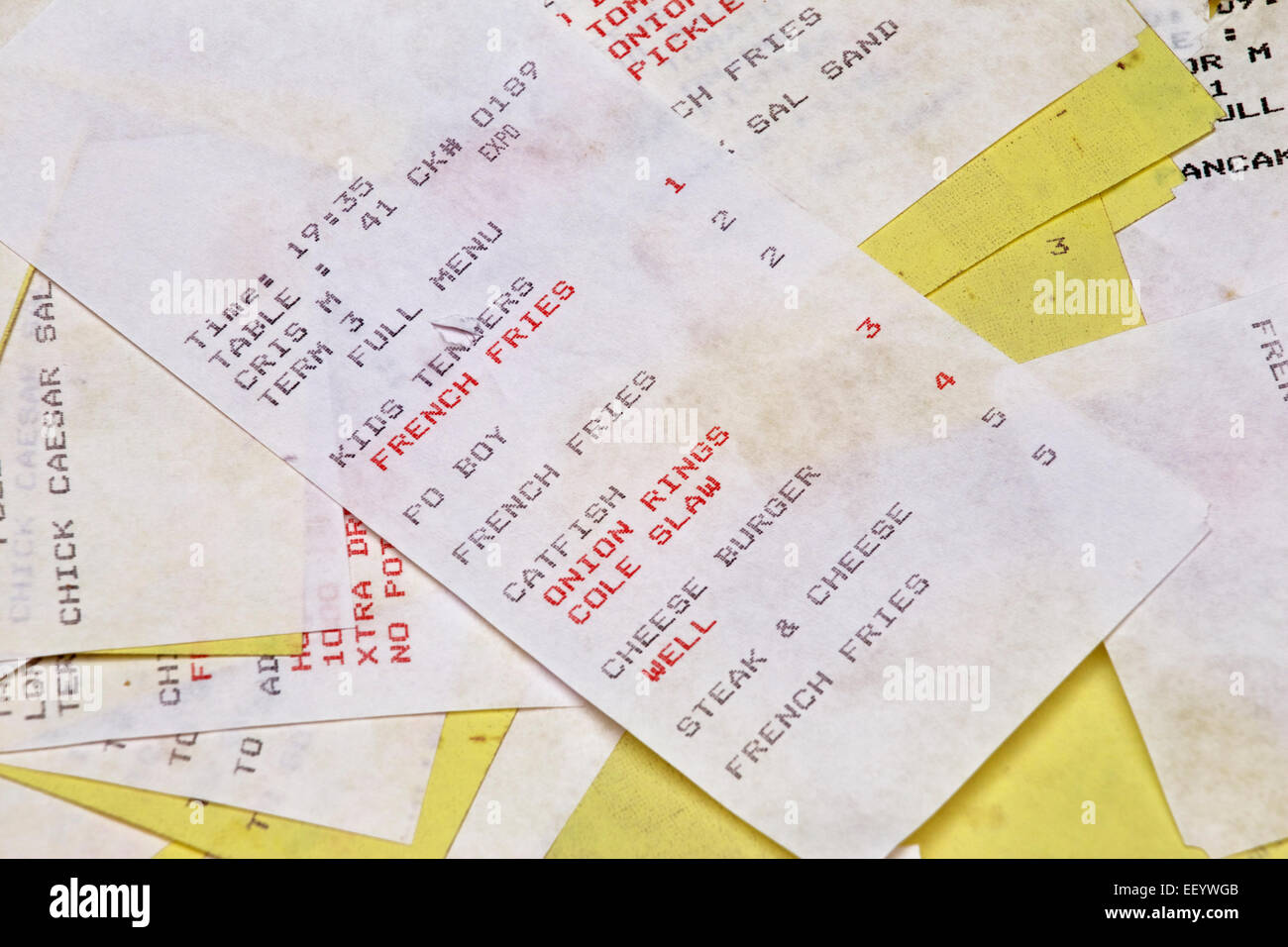 Order tickets restaurant hi-res stock photography and images - Alamy