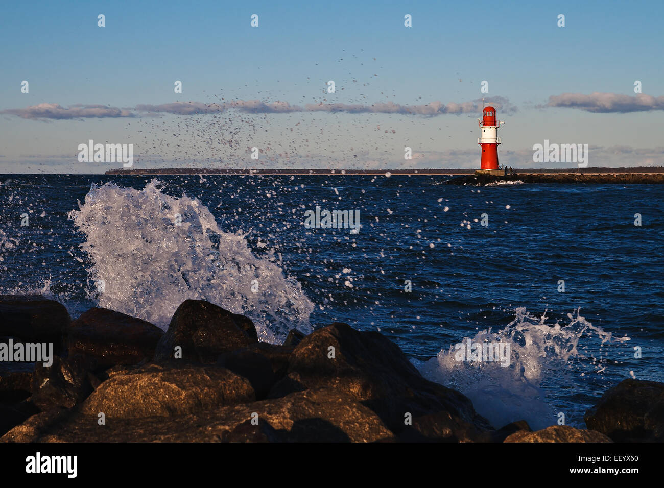 The Mole in Warnemuende (Germany Stock Photo - Alamy