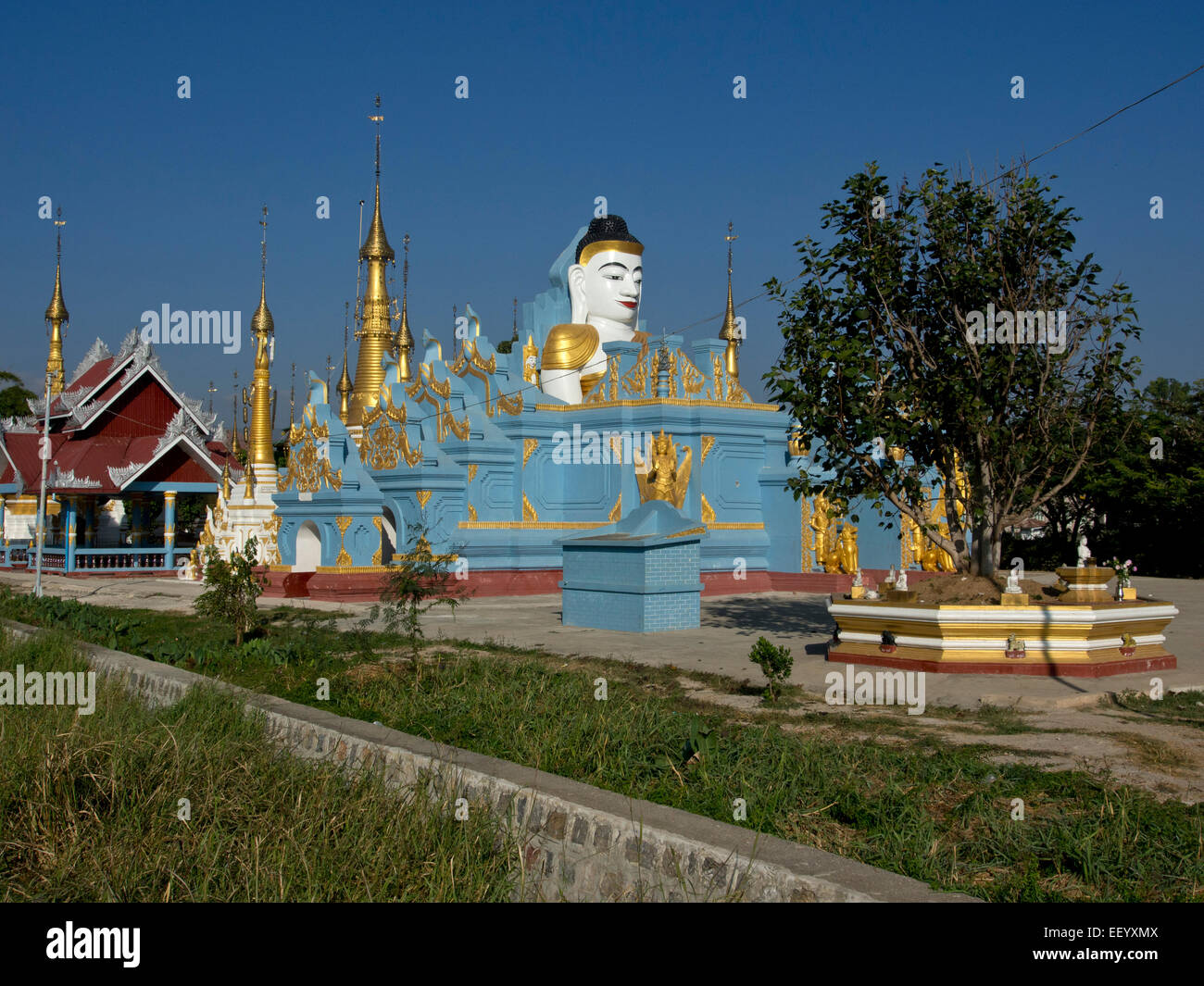 Buddhist temple in Inle lake, Shan state, Myanmar Stock Photo - Alamy