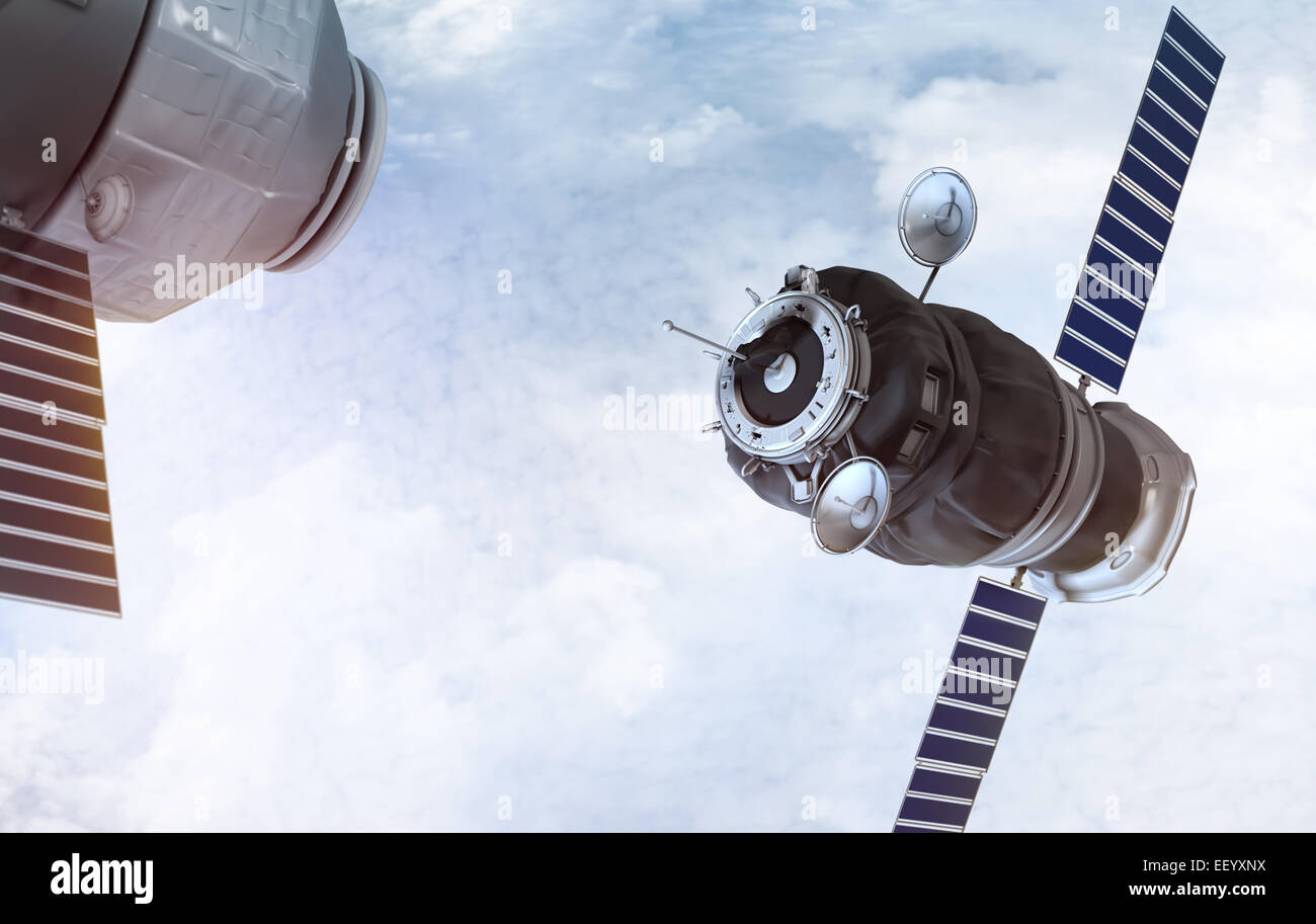 Space station orbit antenna hi-res stock photography and images - Alamy