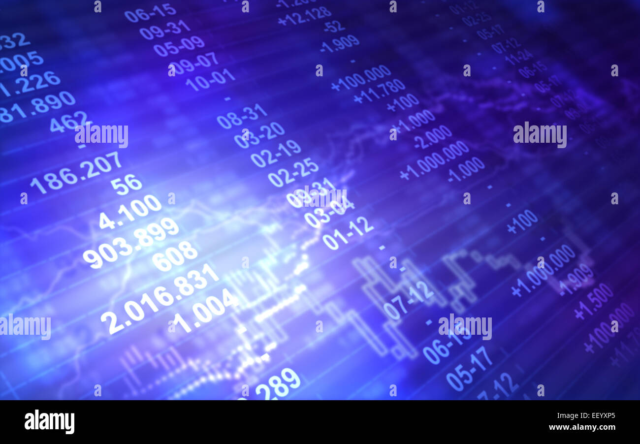 Abstract stock market and numbers Stock Photo - Alamy